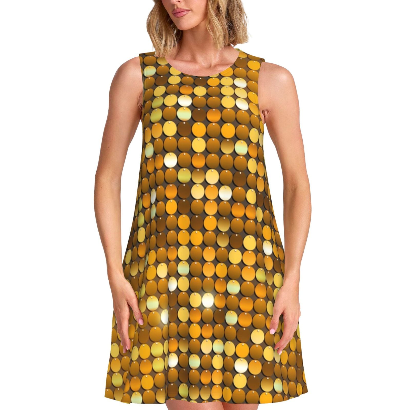 Spring Summer Dresses for Women 2025 - Bright Shiny Golden Swimsuit ...