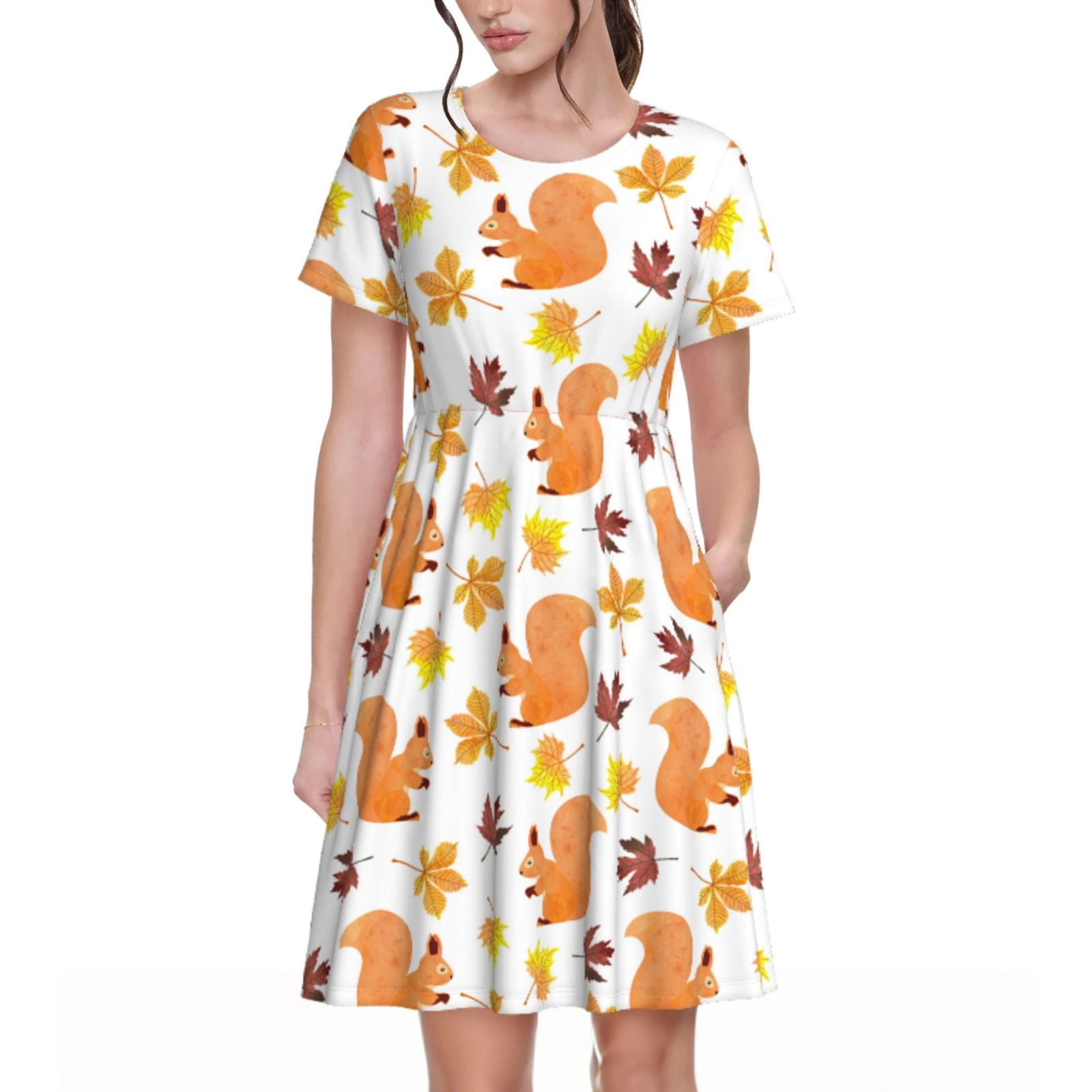 Spring Summer Dresses for Women 2025 - Cartoon Squirrel(1) Beach ...