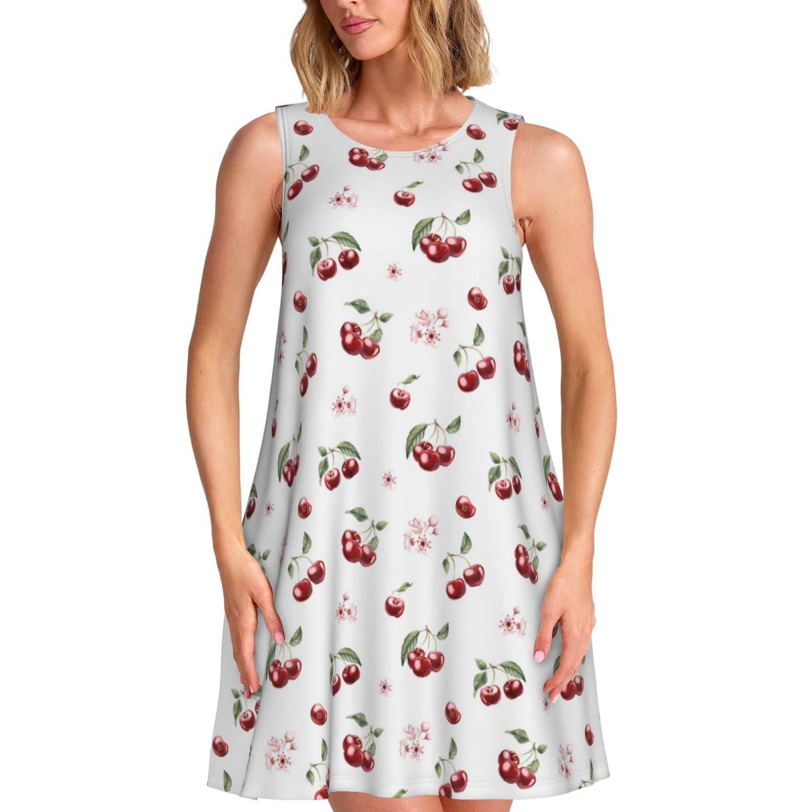 Spring Summer Dresses for Women 2025 - Cherry Berries Beach Vacation ...