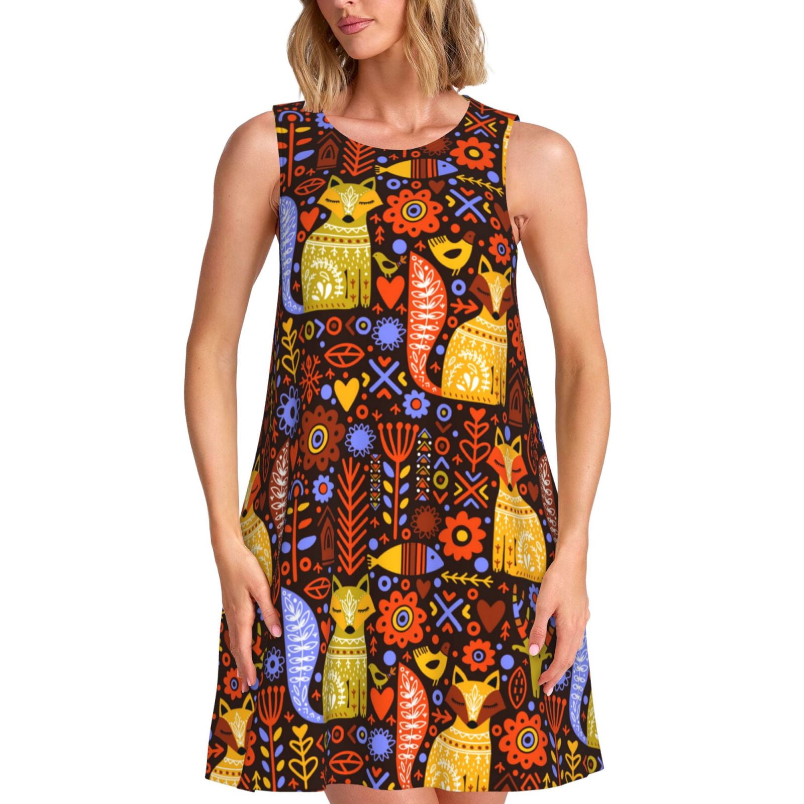 Spring Summer Dresses for Women 2025 - Colorful Fox(1) Swimsuit Coverup ...