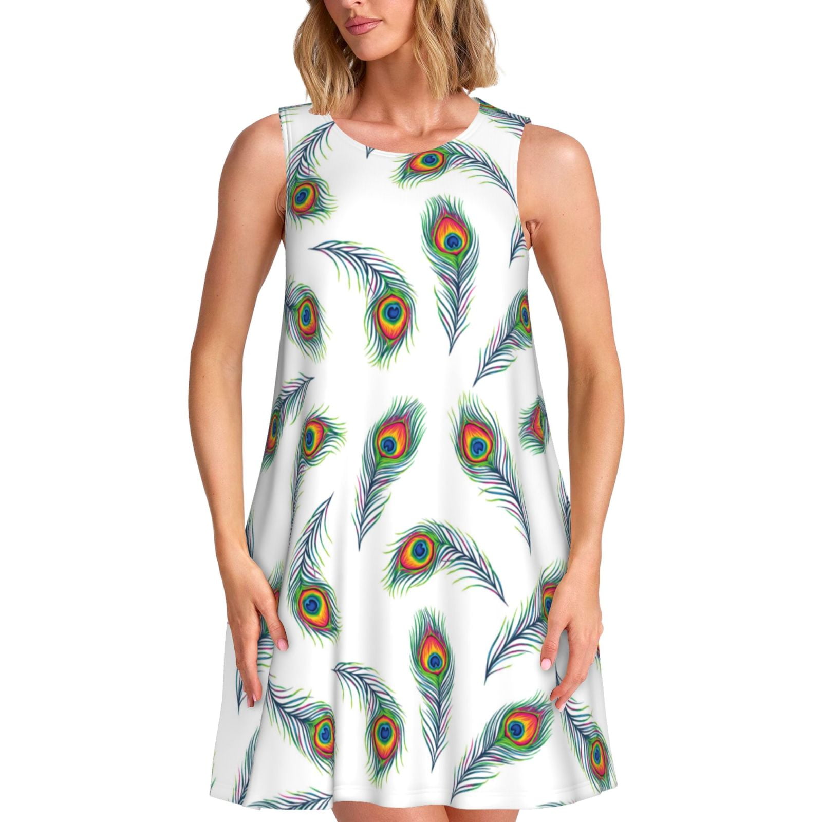 Spring Summer Dresses for Women 2025 - Colorful Grass Beach Vacation ...