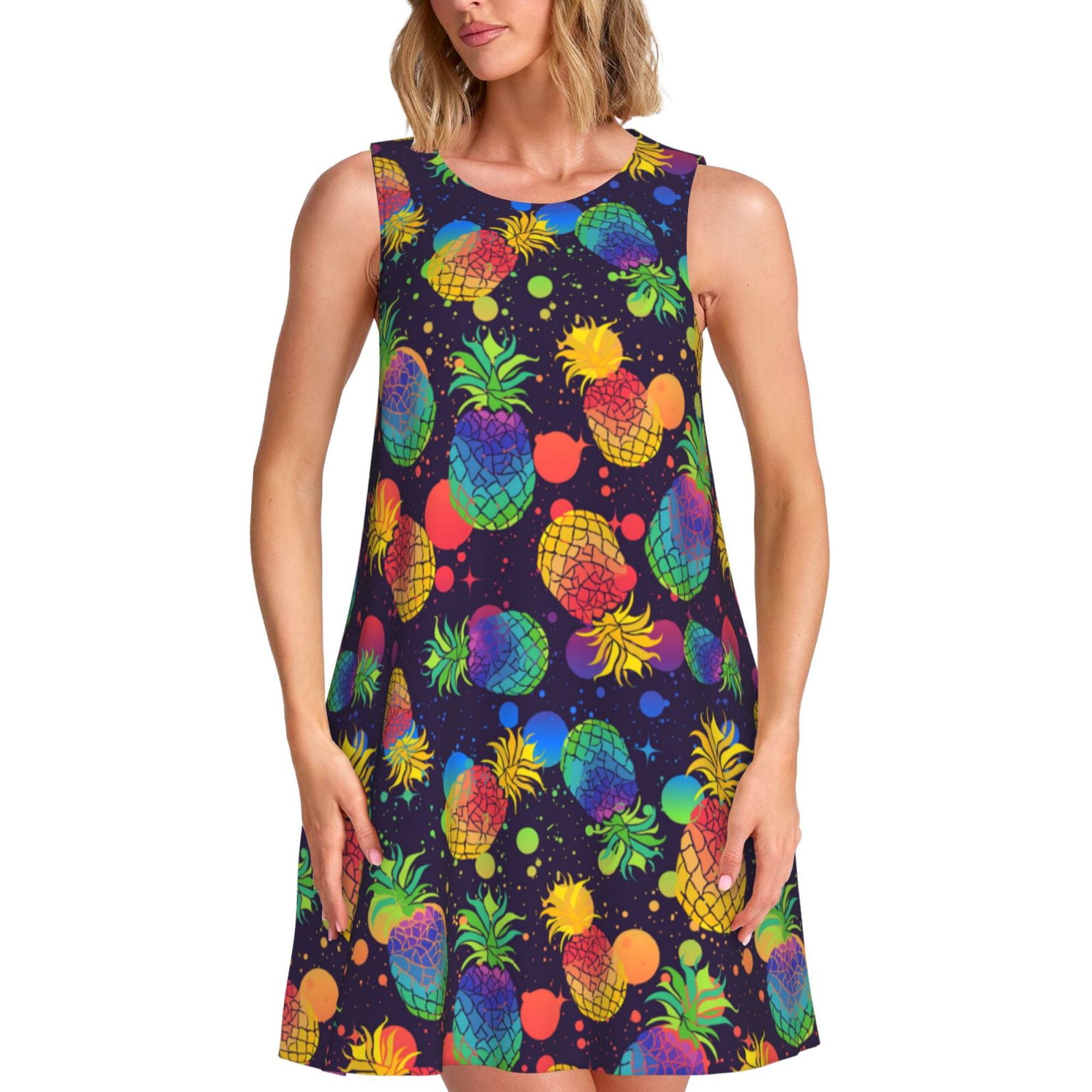 Spring Summer Dresses for Women 2025 - Colorful Pineapples1 Beach ...