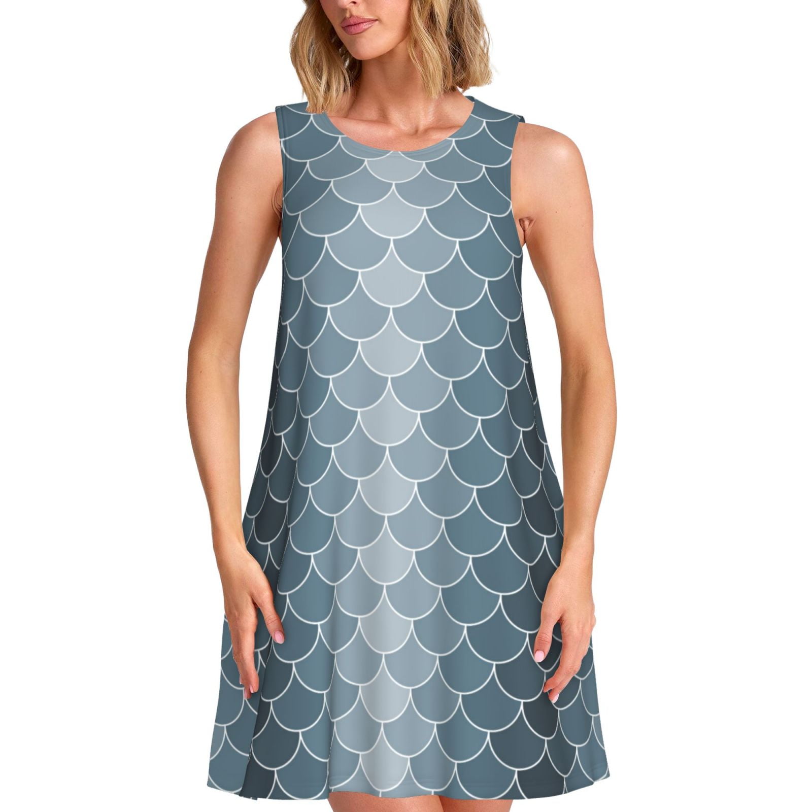 Spring Summer Dresses for Women 2025 - Cool Gray Scale Fish Scales ...