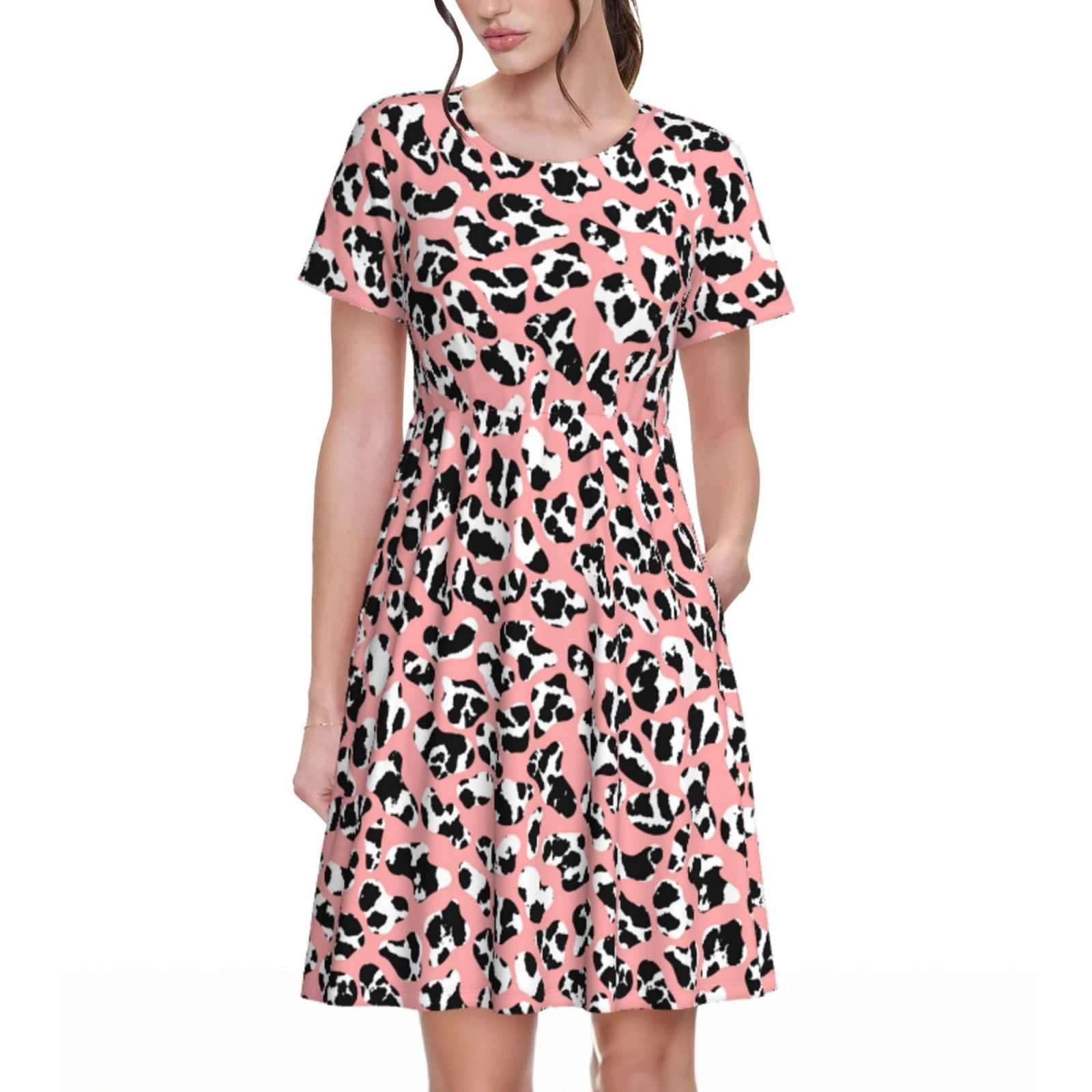 Spring Summer Dresses for Women 2025 - Cow Animal Skin Beach Vacation ...