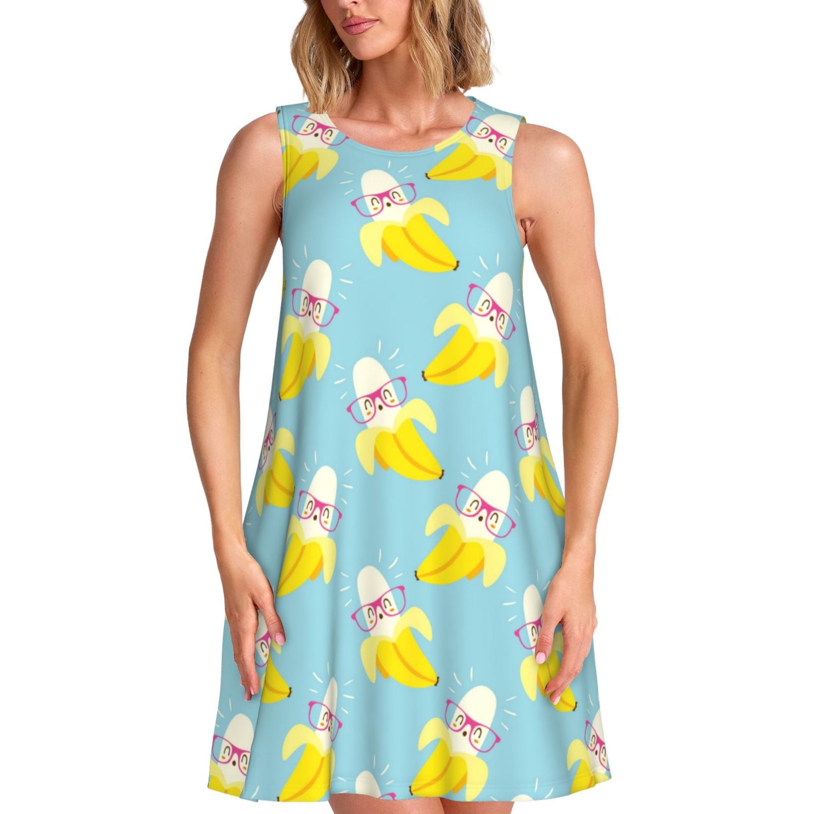 Spring Summer Dresses for Women 2025 - Cute Banana Azure Beach Vacation ...