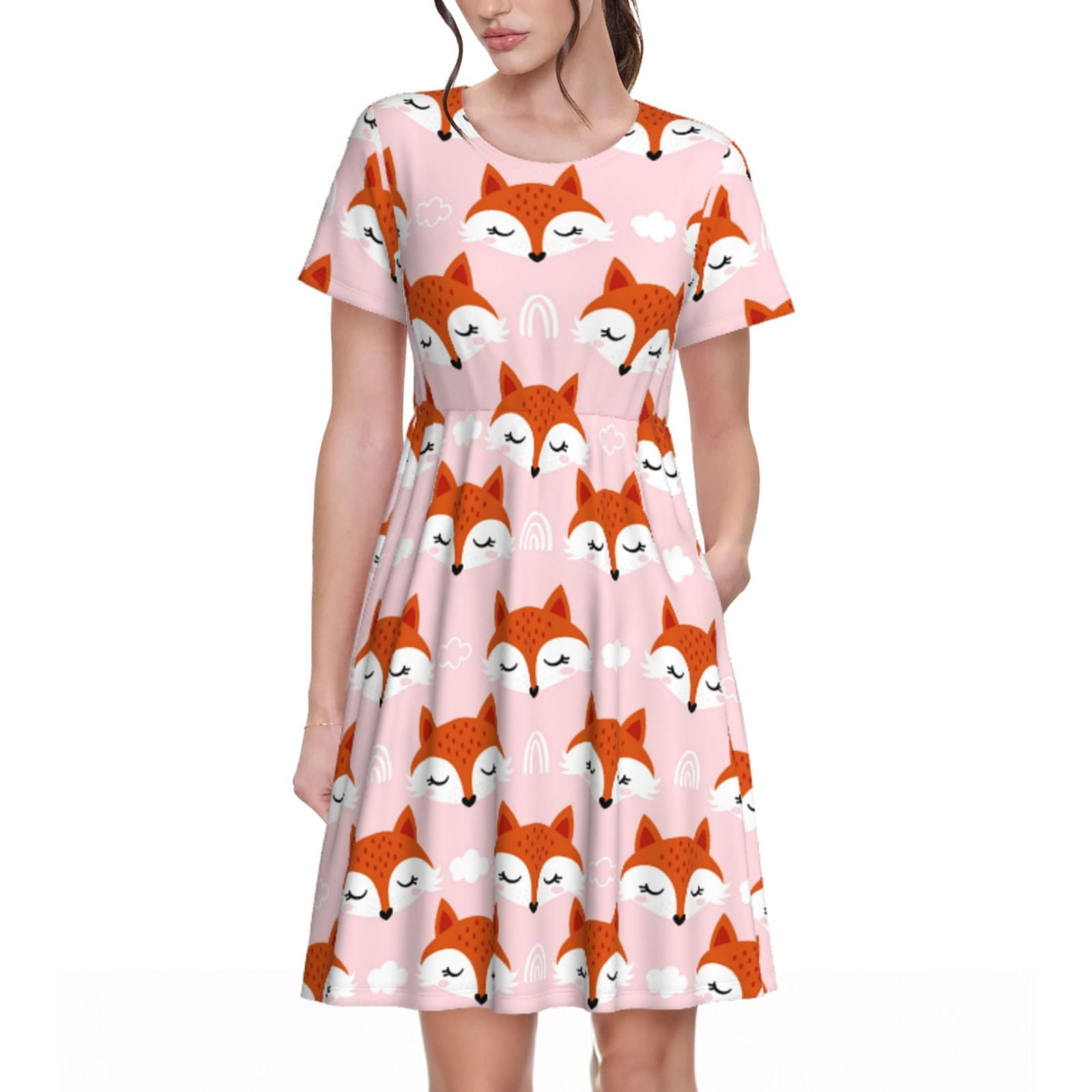 Spring Summer Dresses for Women 2025 - Cute Fox Pink Beach Vacation ...