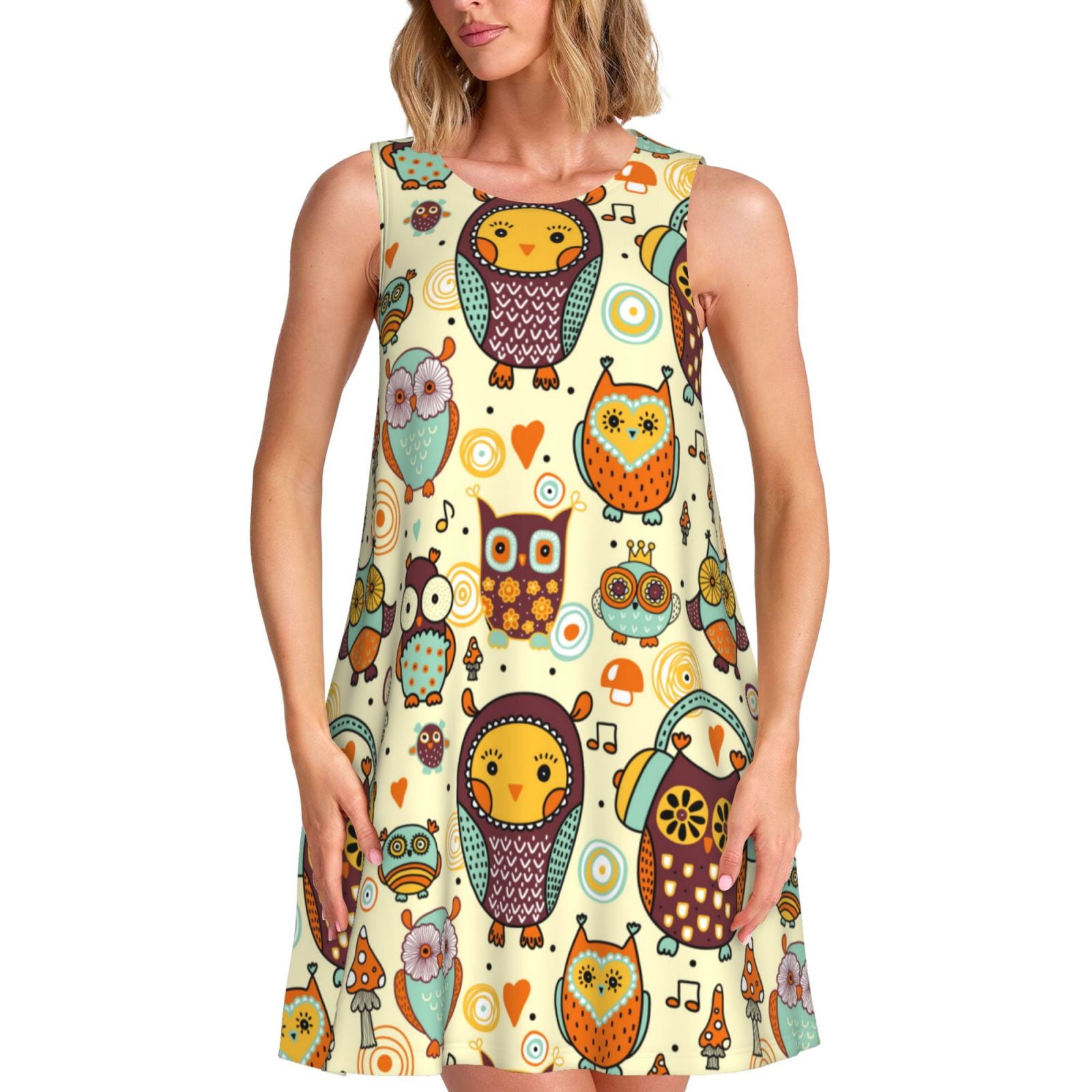Spring Summer Dresses for Women 2025 - Cute Owls Swimsuit Coverup ...