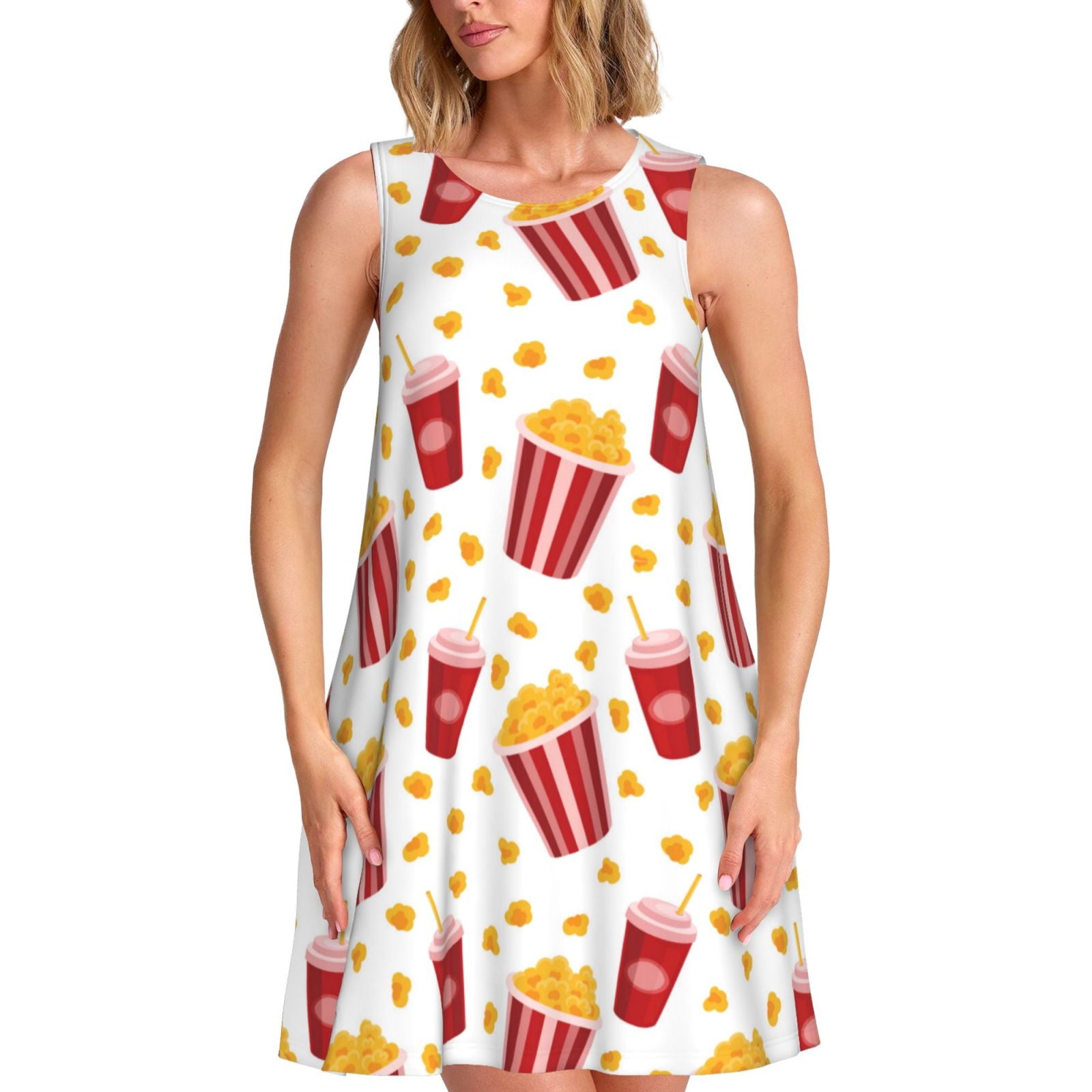 Spring Summer Dresses for Women 2025 - Cute Popcorn Drink Swimsuit ...
