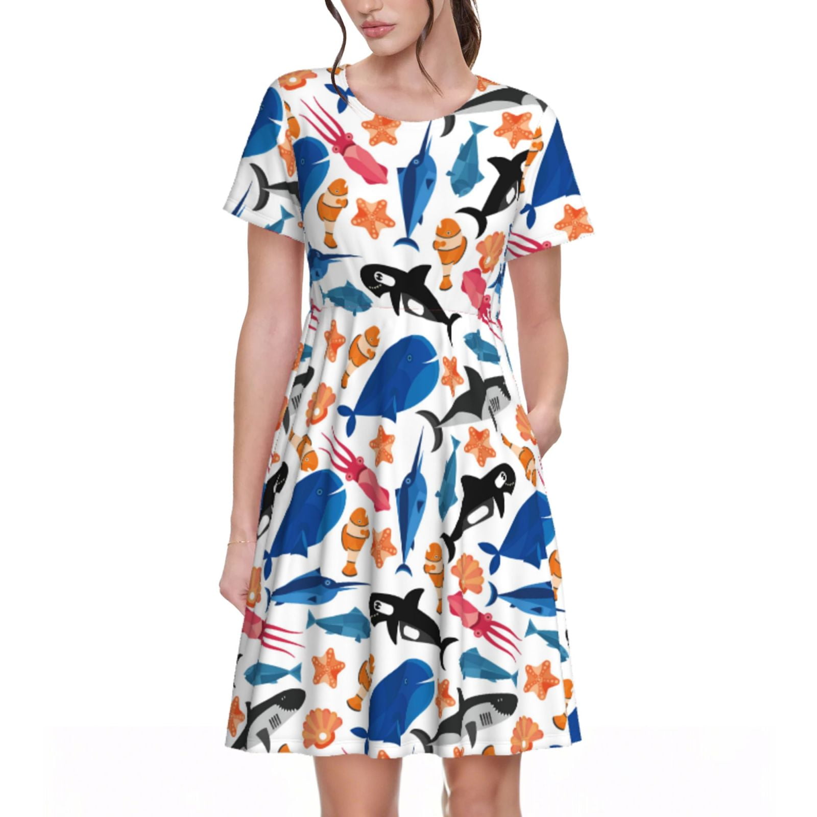 Spring Summer Dresses for Women 2025 - Cute Sea Animals Wedding Guest ...