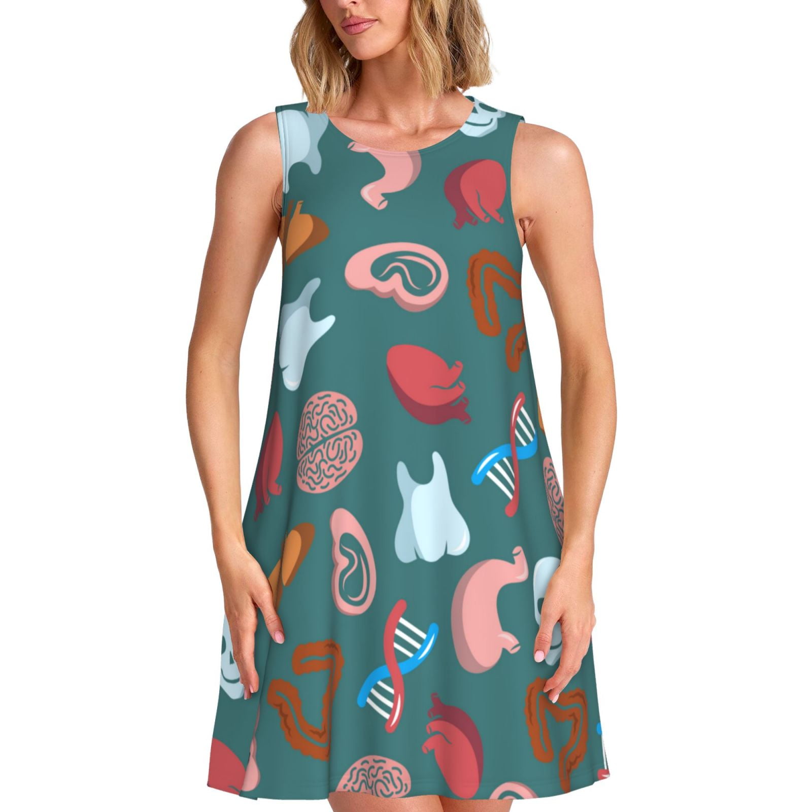 Spring Summer Dresses for Women 2025 - Cute Skull Organ Beach Vacation ...