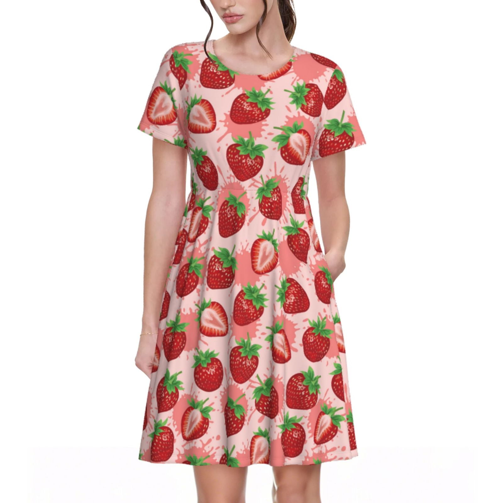 Spring Summer Dresses for Women 2025 - Cute Strawberry Juice Wedding ...