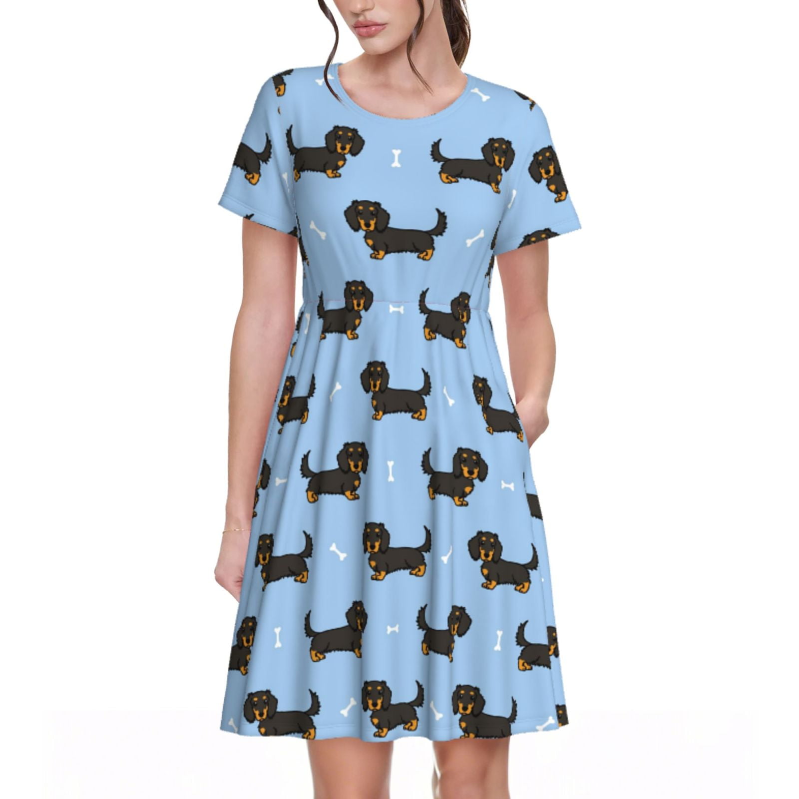 Spring Summer Dresses for Women 2025 - Dachshund Dog(I) Beach Vacation ...
