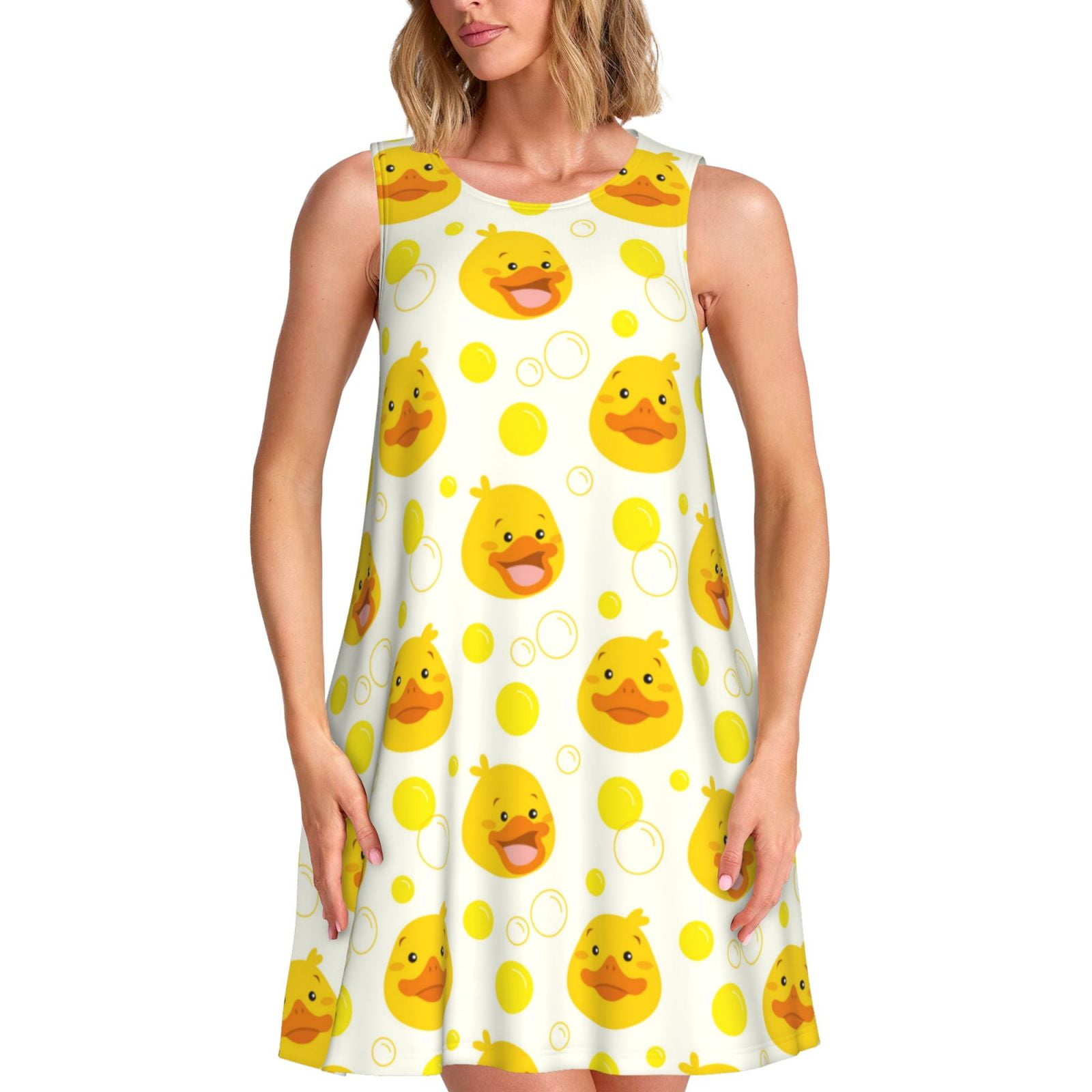 Spring Summer Dresses for Women 2025 - Ducky Cartoon Beach Vacation ...