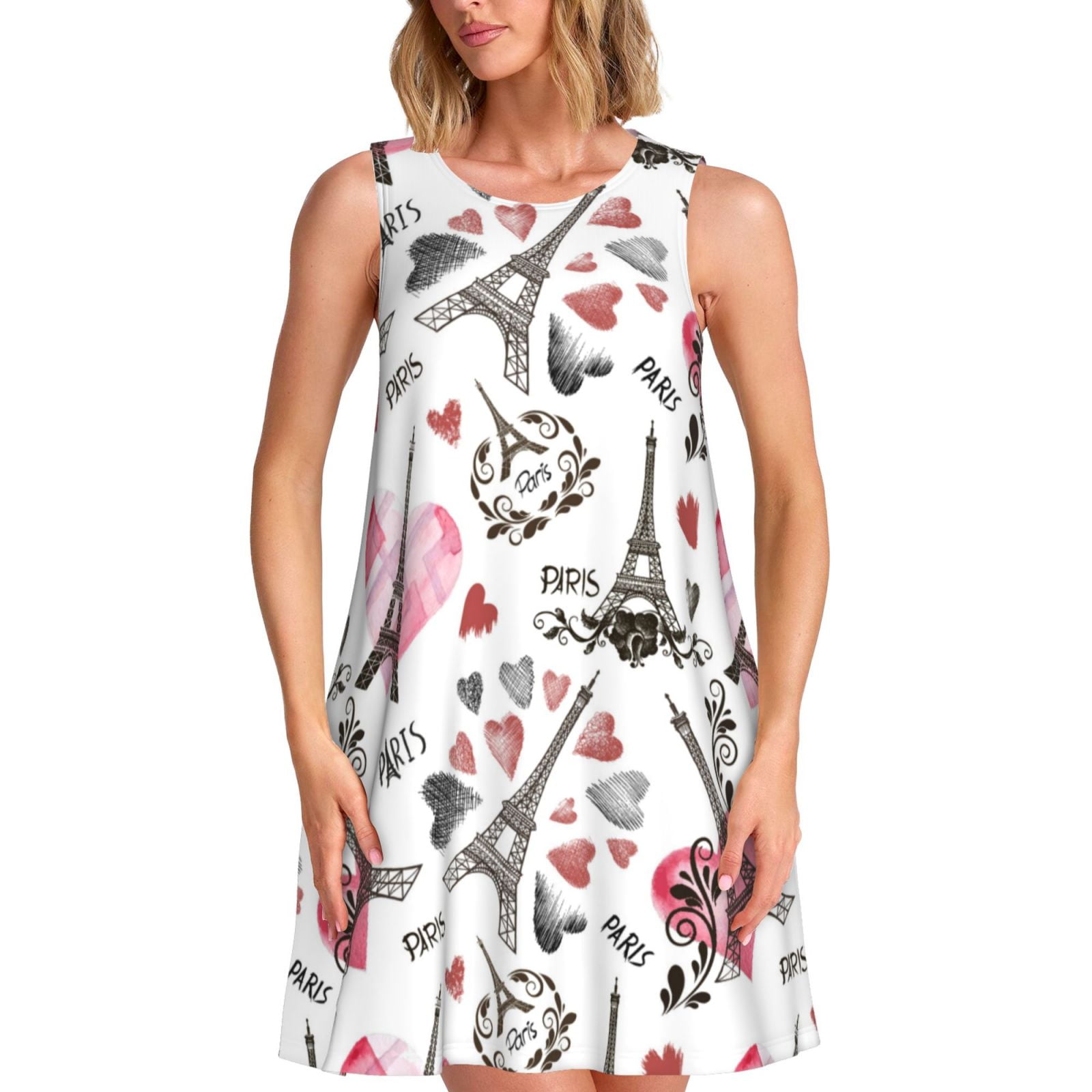 Spring Summer Dresses for Women 2025 - Eiffel Tower Paris Heart ...