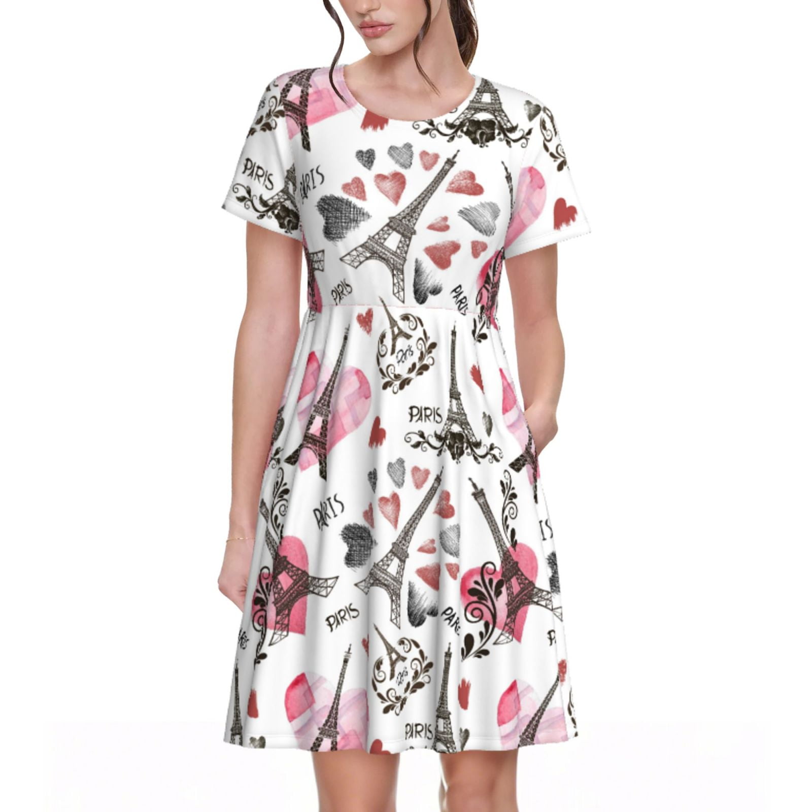 Spring Summer Dresses for Women 2025 - Eiffel Tower Paris Heart Wedding ...