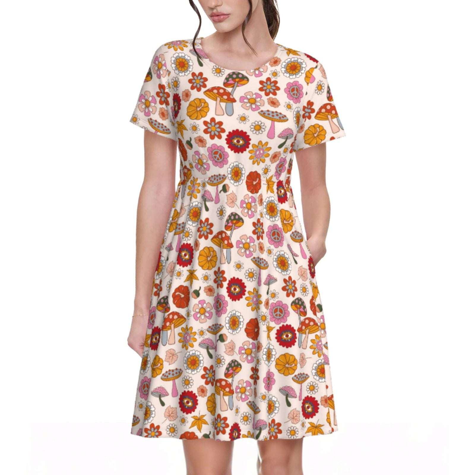 Spring Summer Dresses for Women 2025 - Fall 70s Groovy Hippie Beach ...