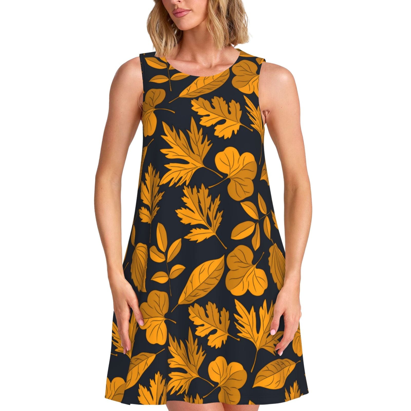 Spring Summer Dresses for Women 2025 - Fall Leaf Beach Vacation Clothes ...