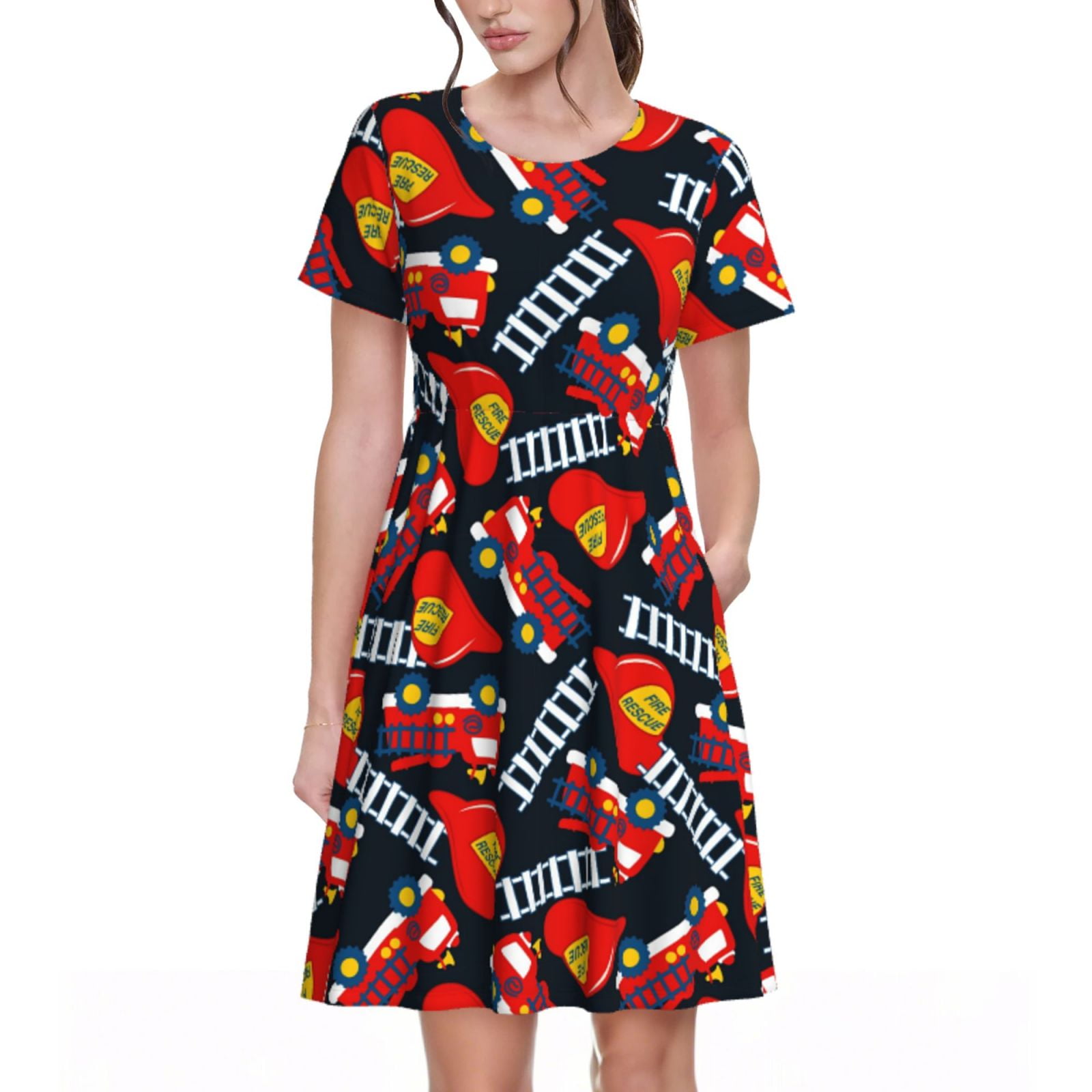 Spring Summer Dresses for Women 2025 - Fire Rescue With Red Helmet And ...
