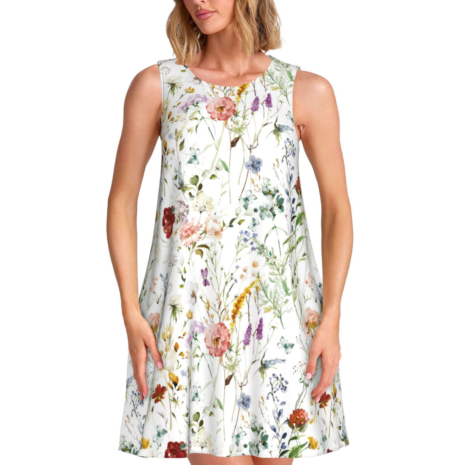 Spring Summer Dresses for Women 2025 - Flowers Elegant Swimsuit Coverup ...