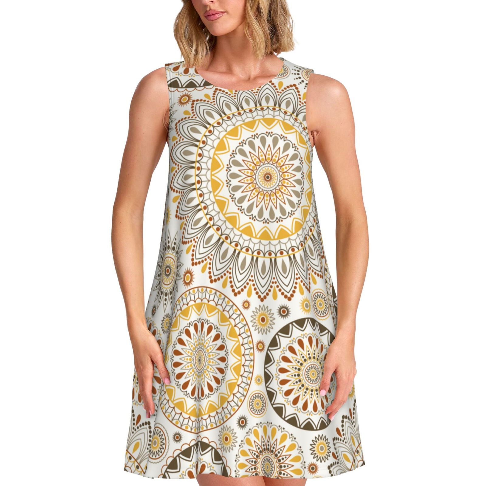 Spring Summer Dresses for Women 2025 - Flowers And Leaves Beach ...