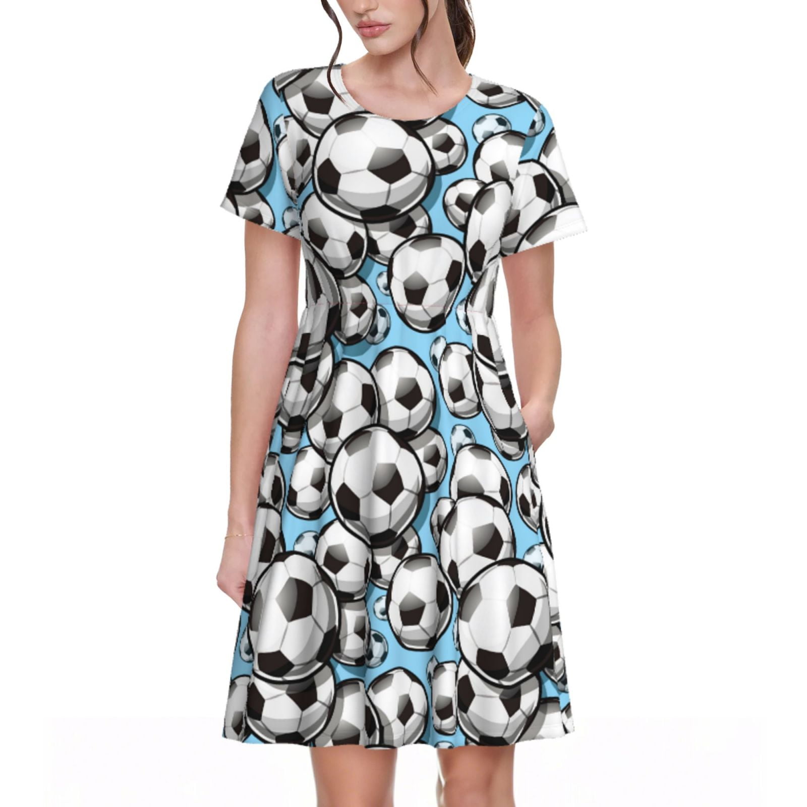 Spring Summer Dresses for Women 2025 - Football Soccer Ball Beach ...