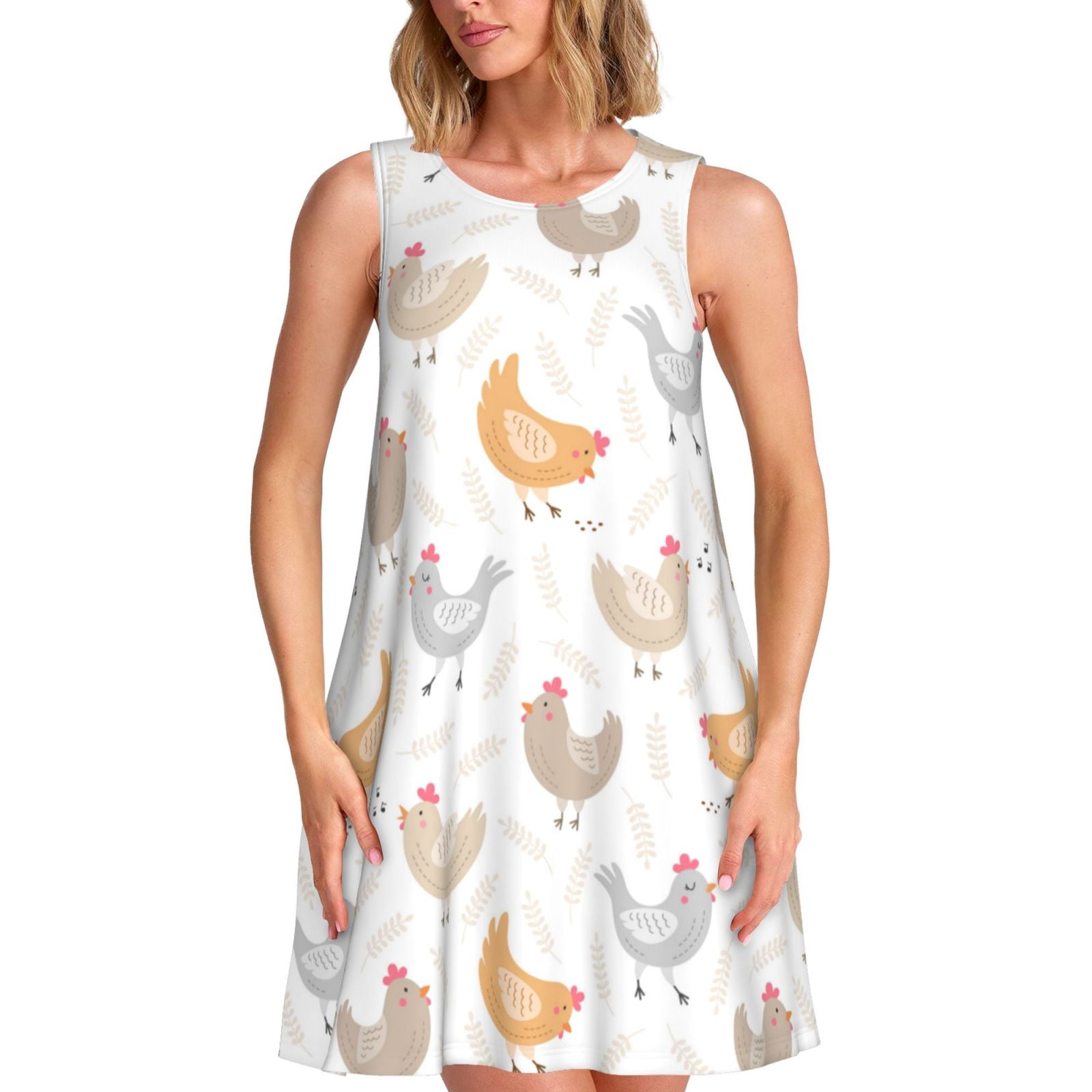 Spring Summer Dresses for Women 2025 - Funny Chicken(A1) Beach Vacation ...