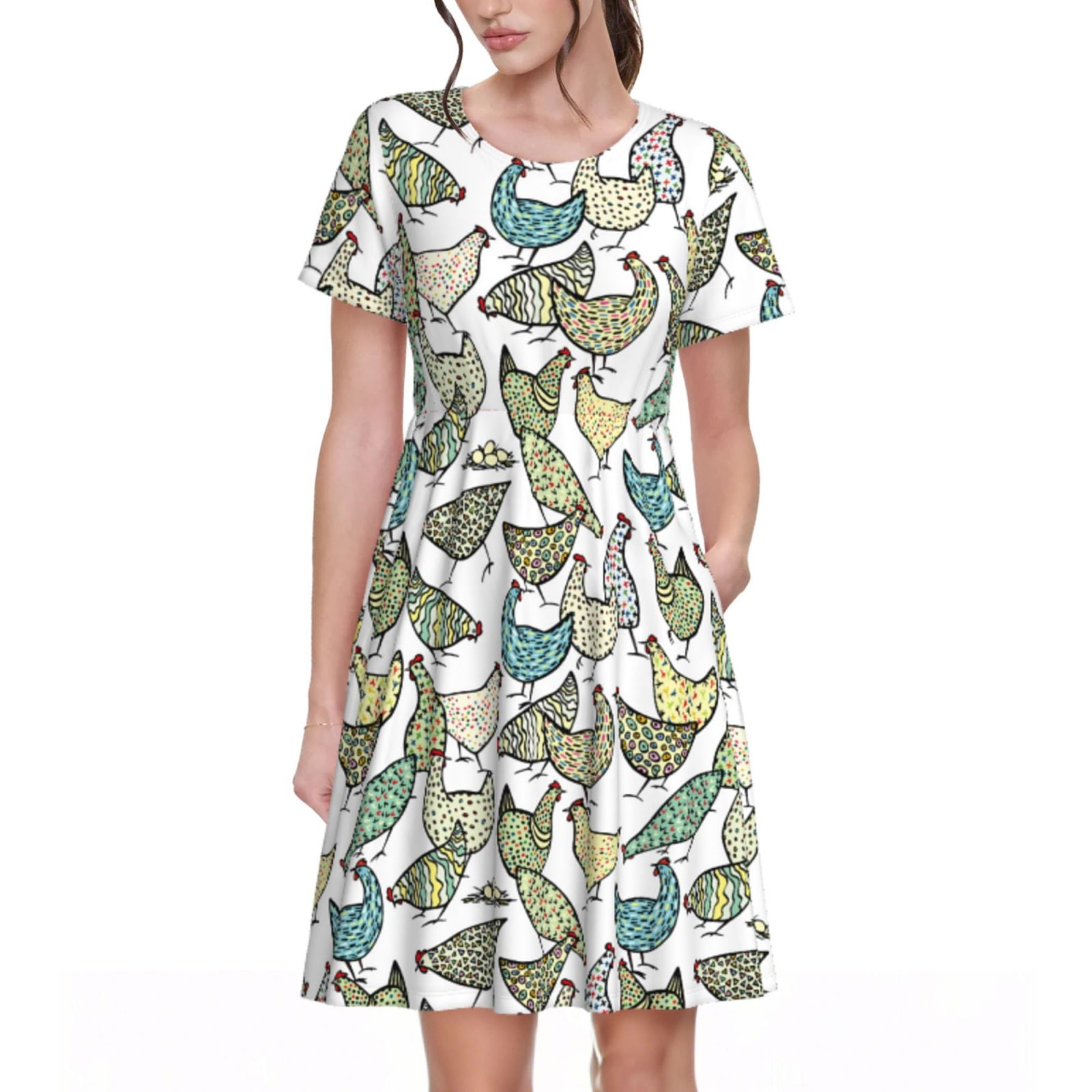Spring Summer Dresses for Women 2025 - Funny Chicken(B) Beach Vacation ...