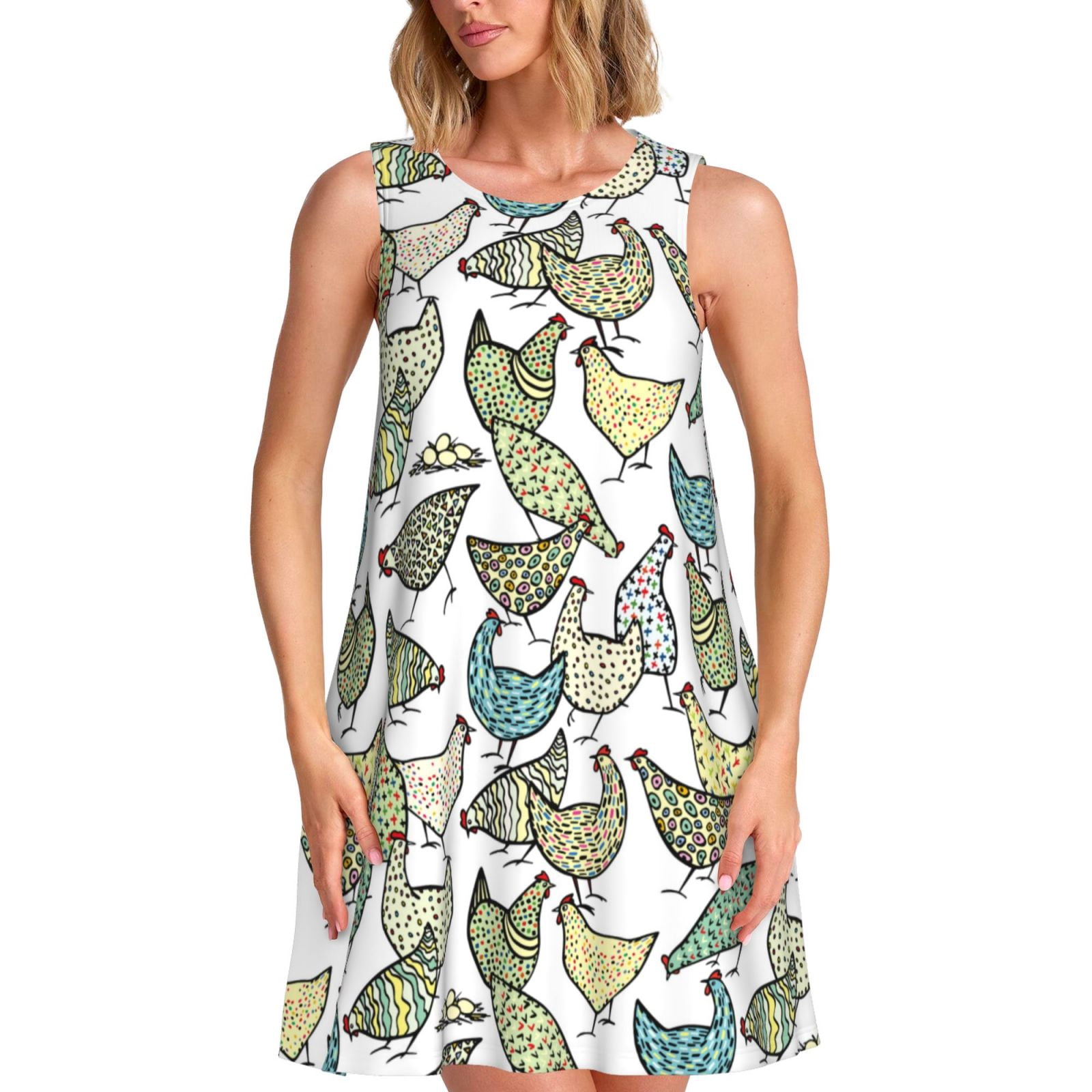 Spring Summer Dresses for Women 2025 - Funny Chicken(B) Beach Vacation ...