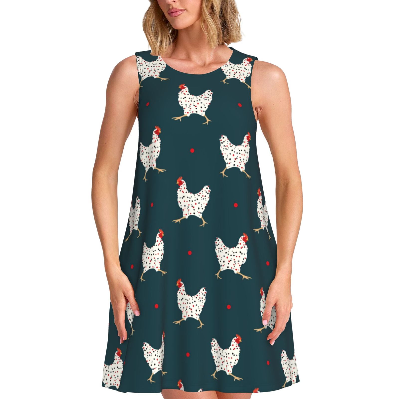 Spring Summer Dresses for Women 2025 - Funny Chicken(D) Beach Vacation ...