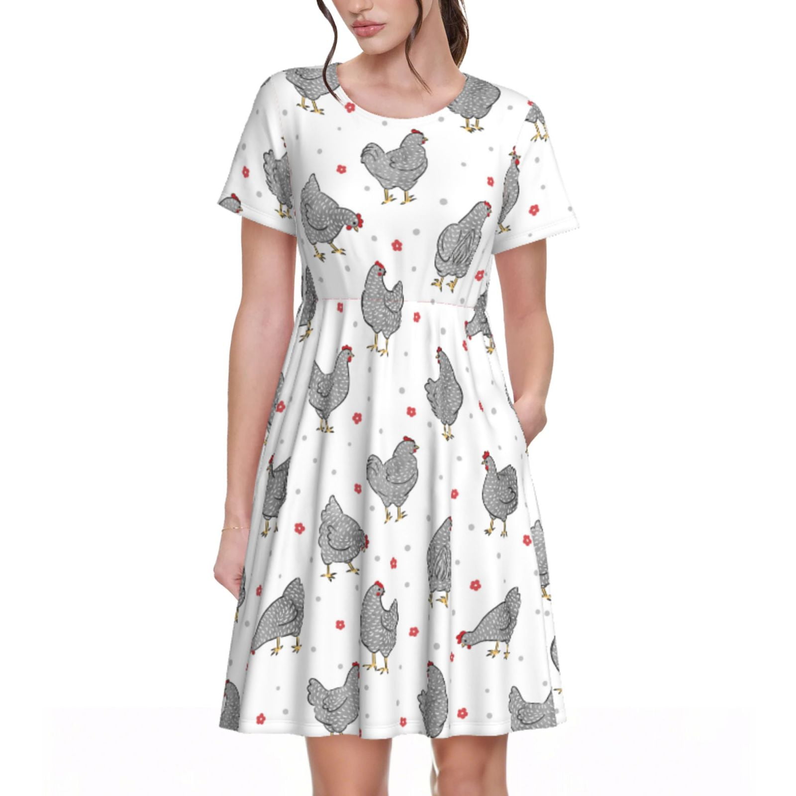 Spring Summer Dresses for Women 2025 - Funny Chicken(W) Beach Vacation ...