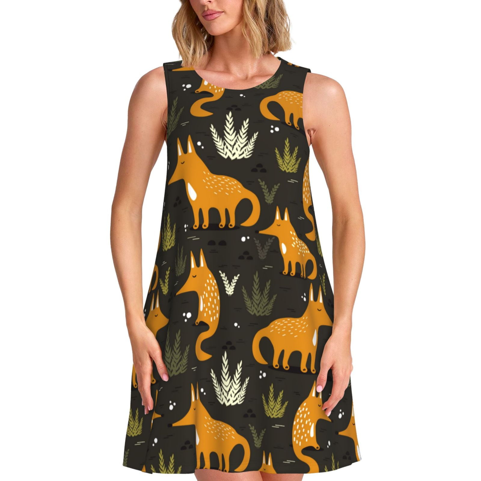Spring Summer Dresses for Women 2025 - Funny Fox By The Field Swimsuit ...