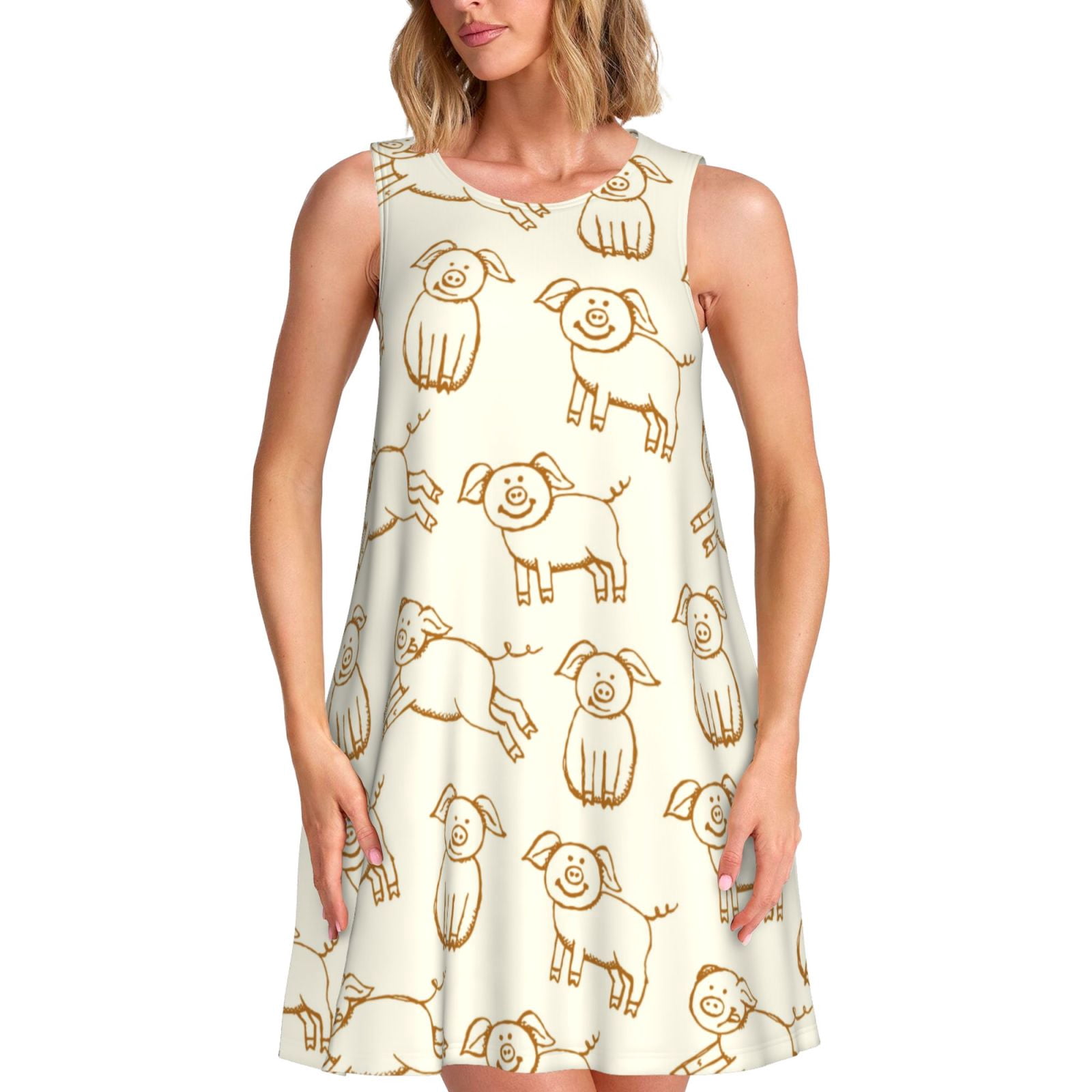 Spring Summer Dresses for Women 2025 - Funny Pigs Swimsuit Coverup ...