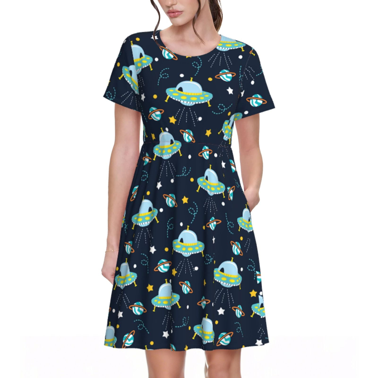 Spring Summer Dresses for Women 2025 - Galaxy With Ufo Wedding Guest ...