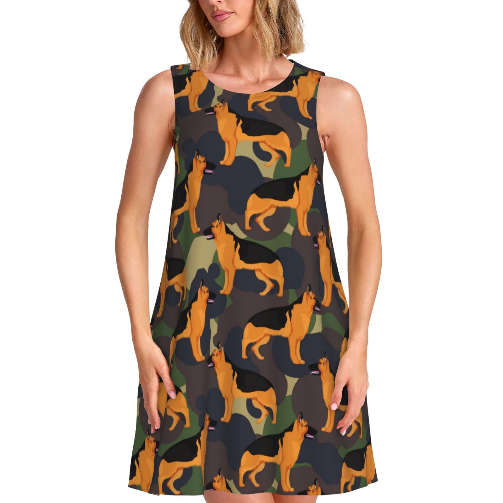 Spring Summer Dresses for Women 2025 - German Shepherd Dog(A) Beach ...
