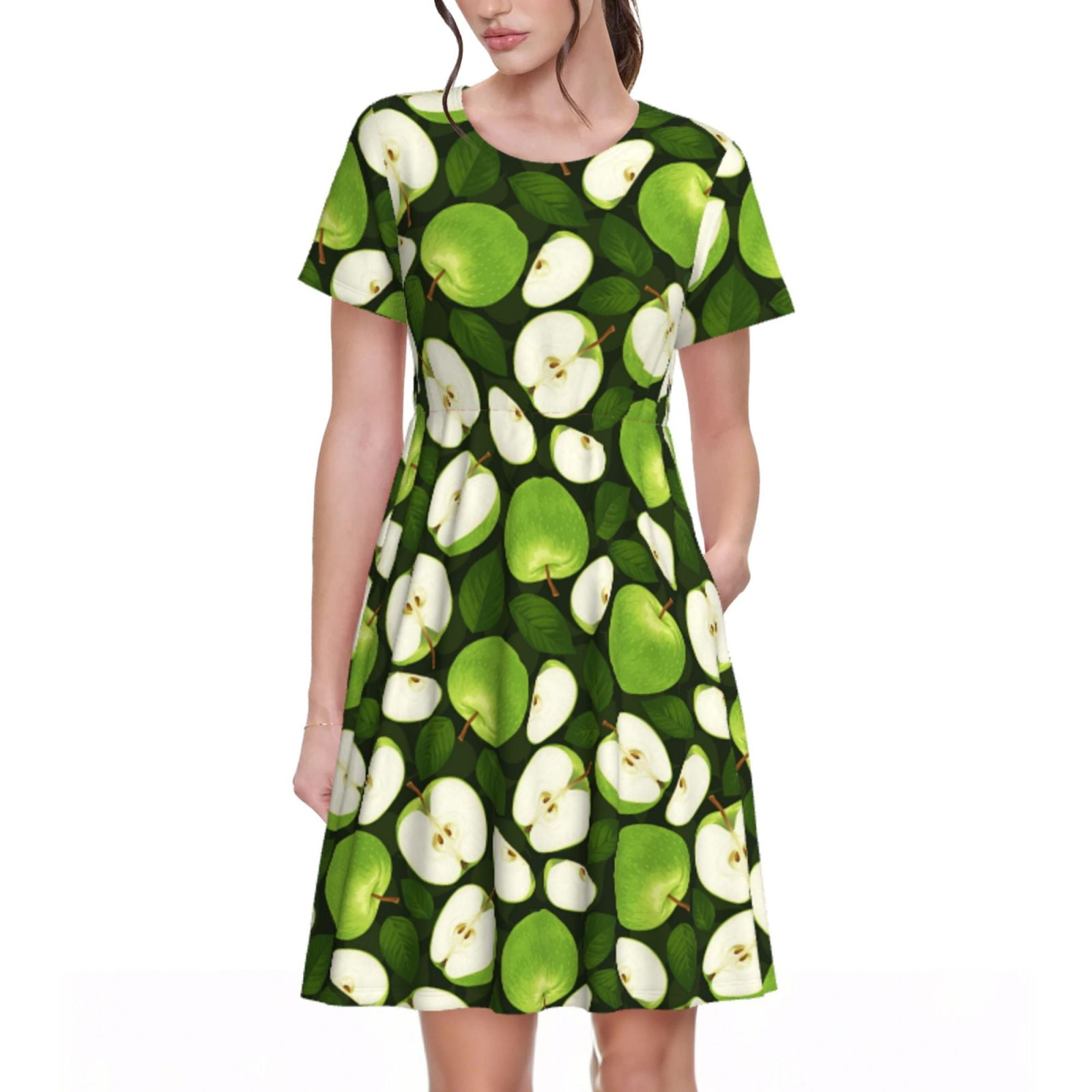 Spring Summer Dresses for Women 2025 - Green Fruit Beach Vacation ...