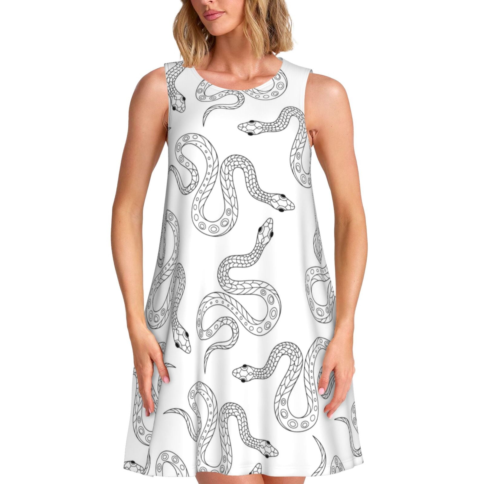 Spring Summer Dresses for Women 2025 - Hand Drawn Snake(C) Swimsuit ...