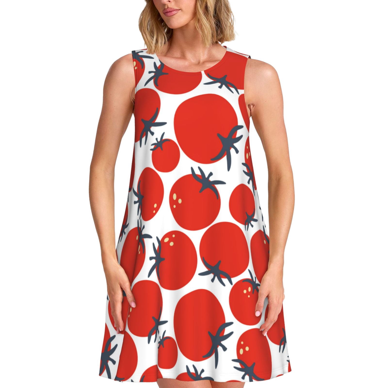 Spring Summer Dresses for Women 2025 - Hand Drawn Tomatoes(1) Swimsuit ...