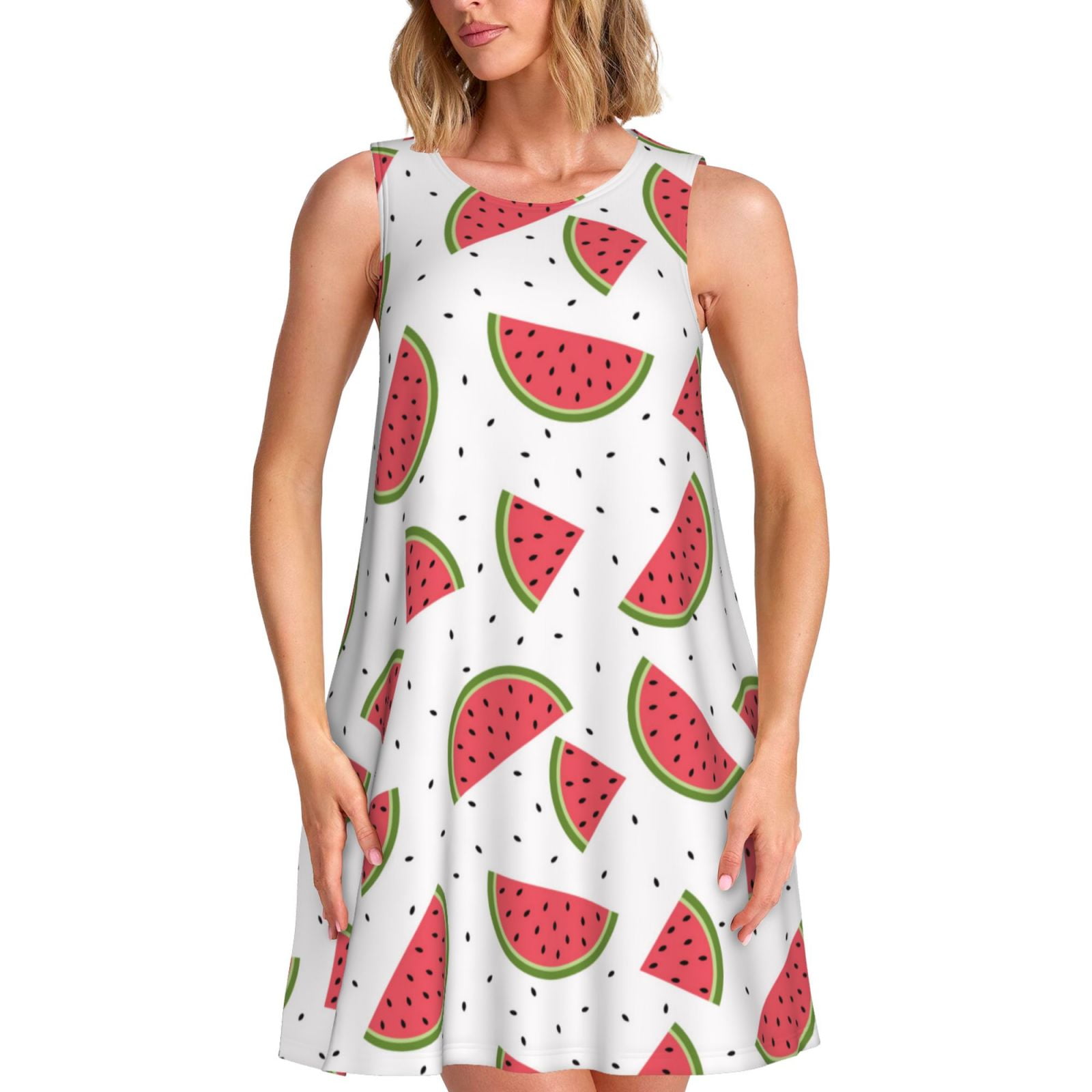 Spring Summer Dresses for Women 2025 - Hand Drawn Watermelon(B ...
