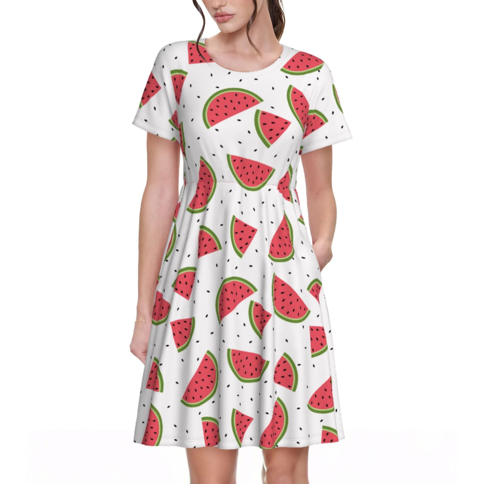 Spring Summer Dresses for Women 2025 - Hand Drawn Watermelon(B) Wedding ...