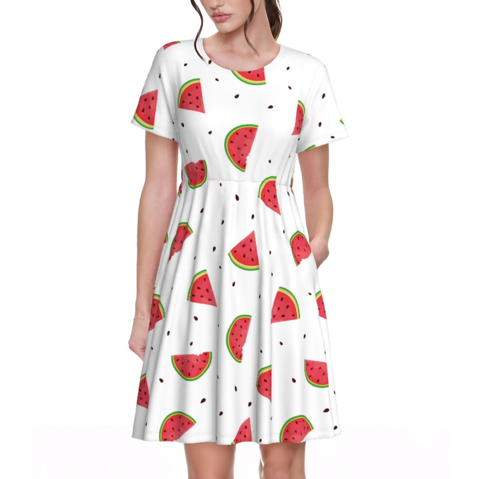 Spring Summer Dresses for Women 2025 - Hand Drawn Watermelon(C) Wedding ...