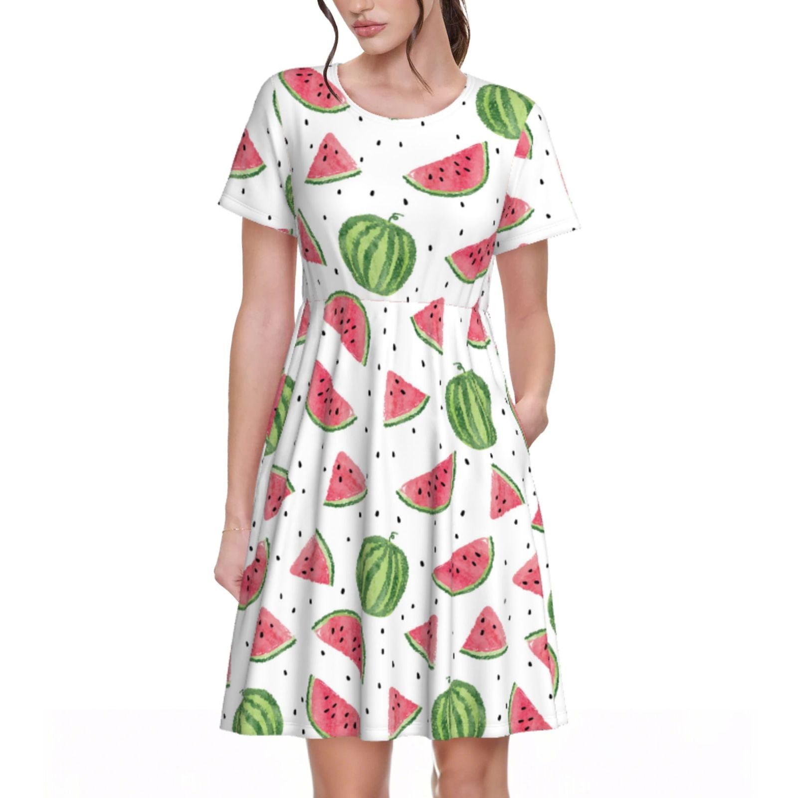 Spring Summer Dresses for Women 2025 - Hand Drawn Watermelon Wedding ...