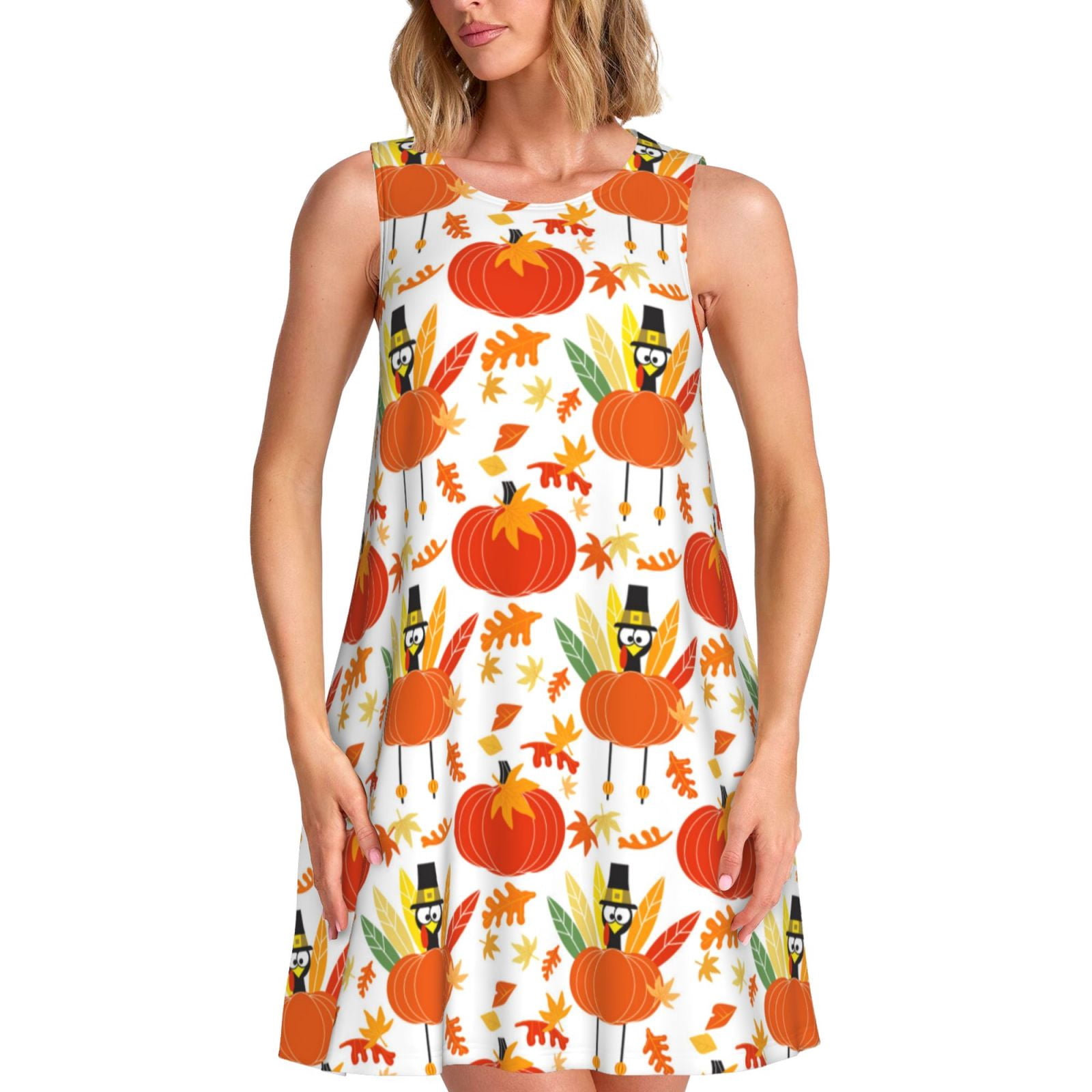 Spring Summer Dresses for Women 2025 - Happy Thanksgiving Day1 Beach ...