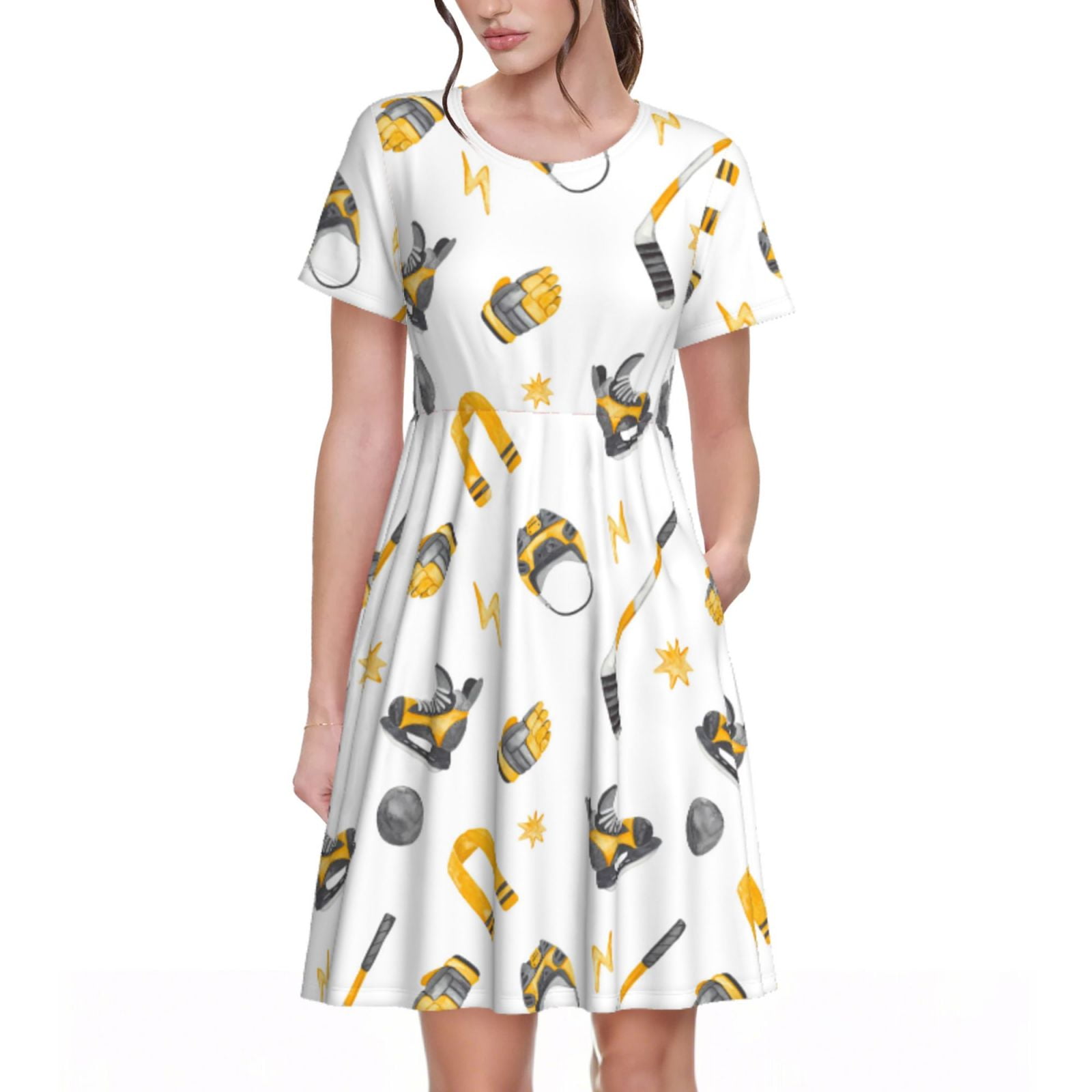 Spring Summer Dresses for Women 2025 - Hockey Skates Stick Puck Helmet ...
