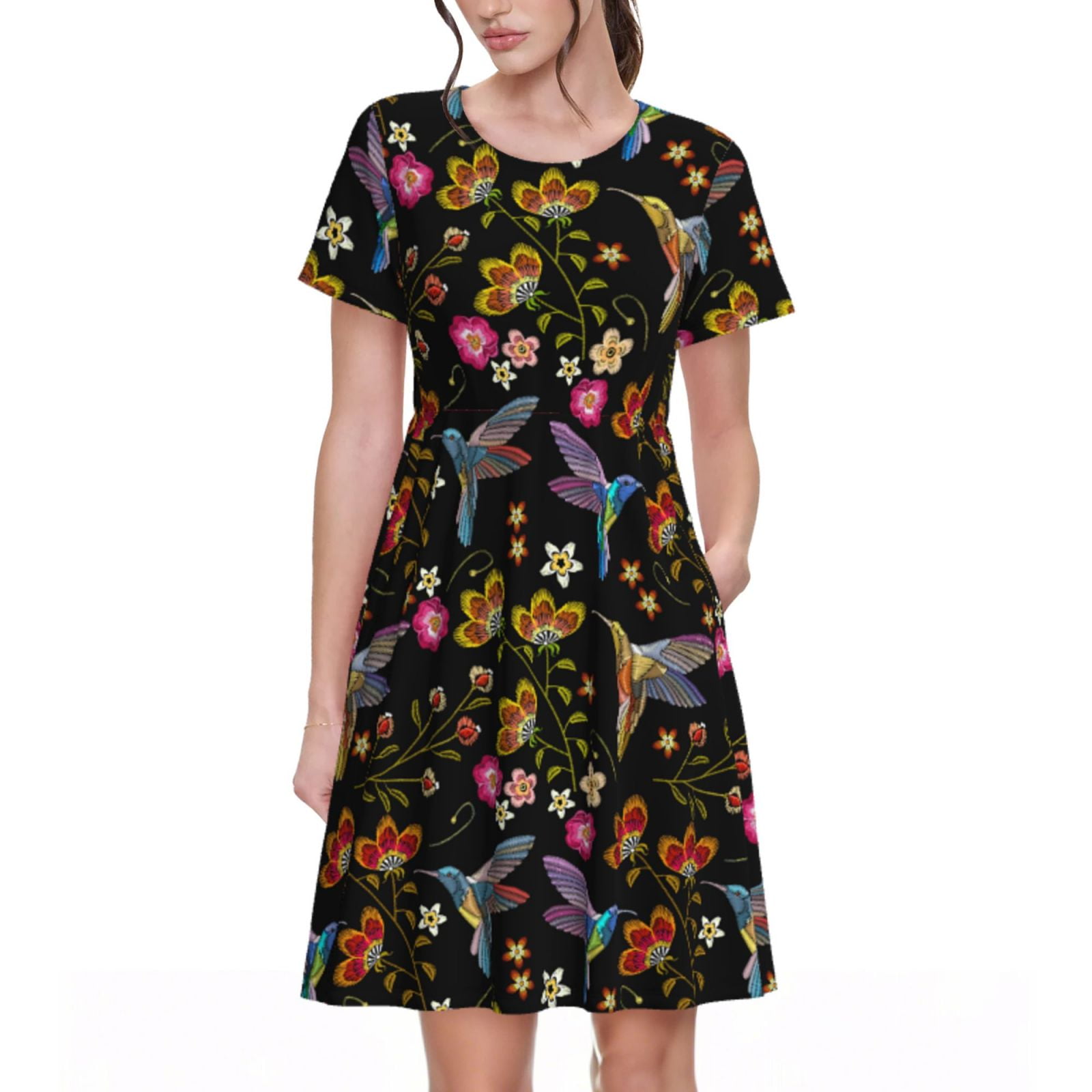 Spring Summer Dresses for Women 2025 - Hummingbird Floral Beach ...