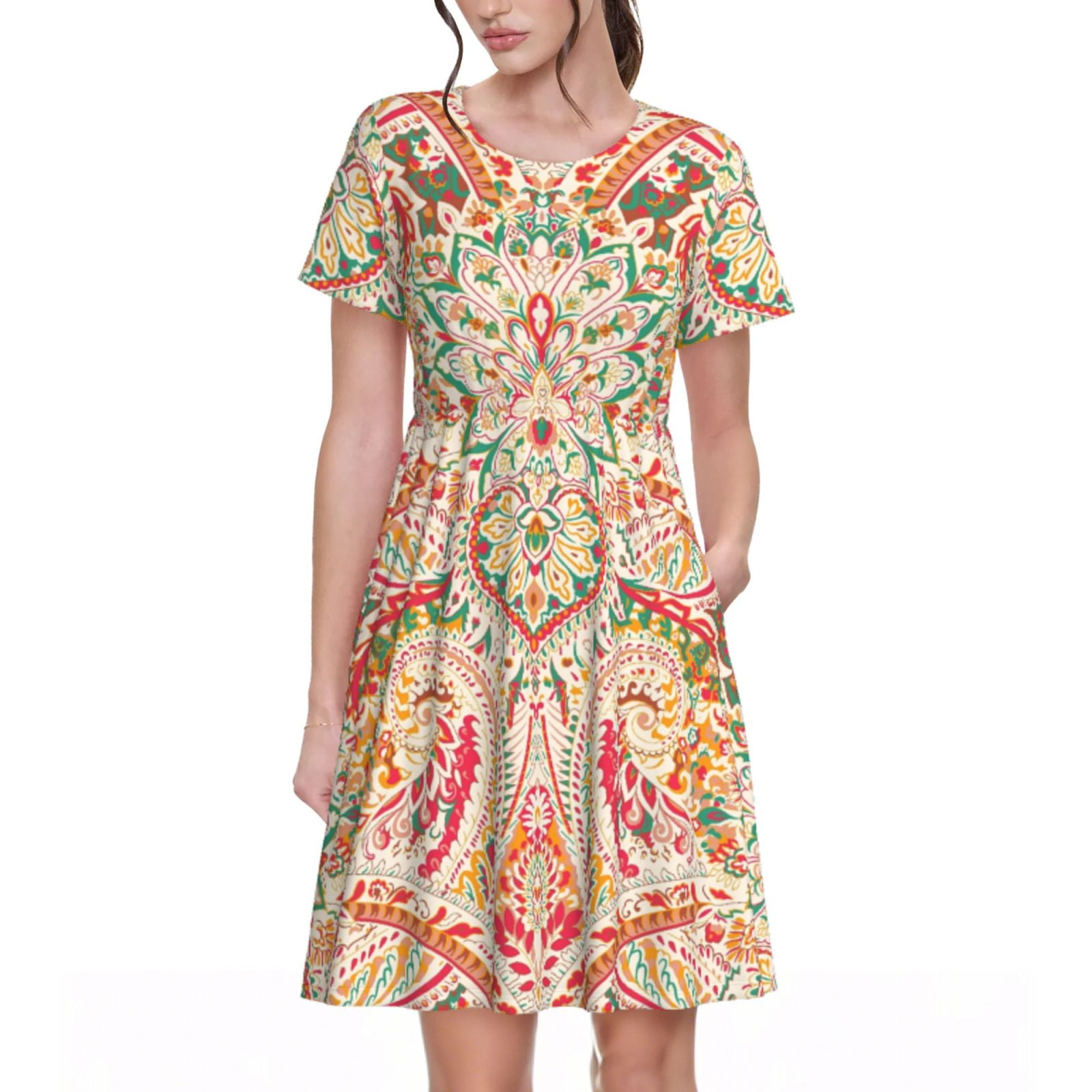 Spring Summer Dresses for Women 2025 - Indian Paisley 1 Beach Vacation ...