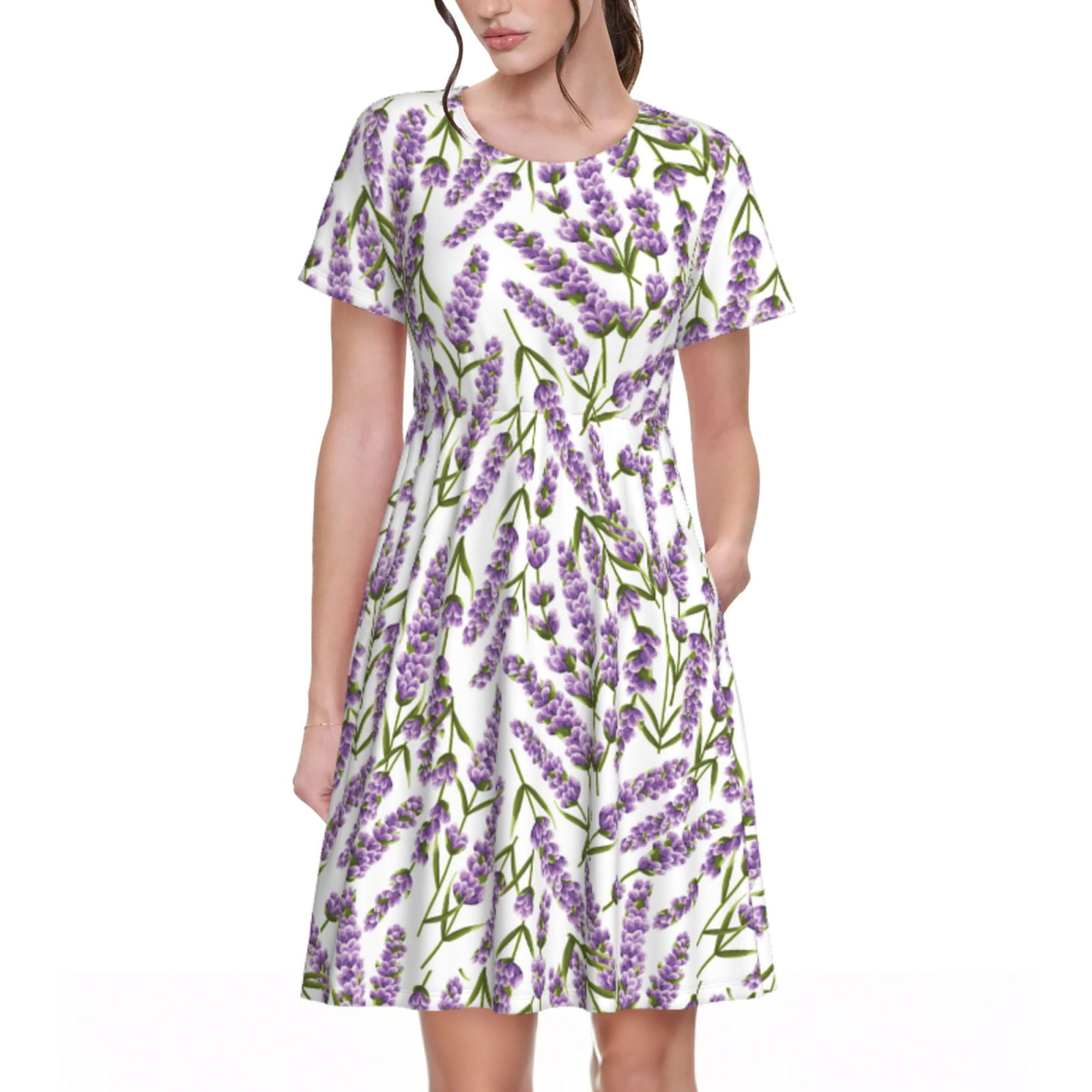 Spring Summer Dresses for Women 2025 - Lavender Flowers(A) Beach ...