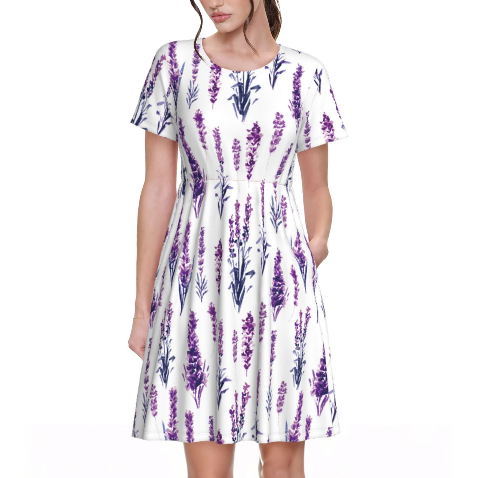 Spring Summer Dresses for Women 2025 - Lavender Flowers(F) Beach ...
