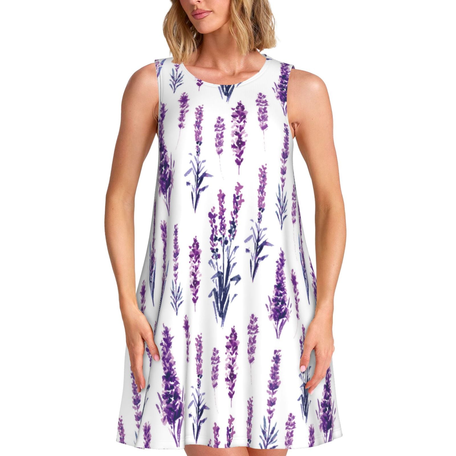 Spring Summer Dresses for Women 2025 - Lavender Flowers(F) Beach ...