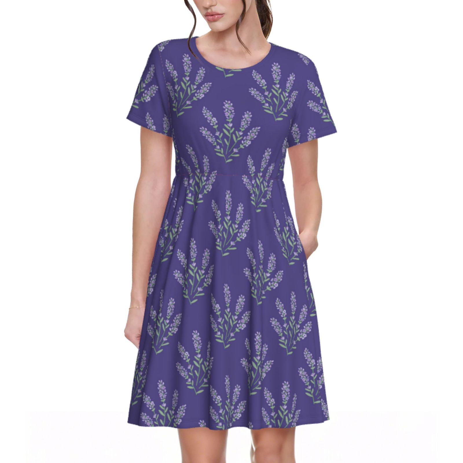 Spring Summer Dresses for Women 2025 - Lavender Flowers(I) Beach ...