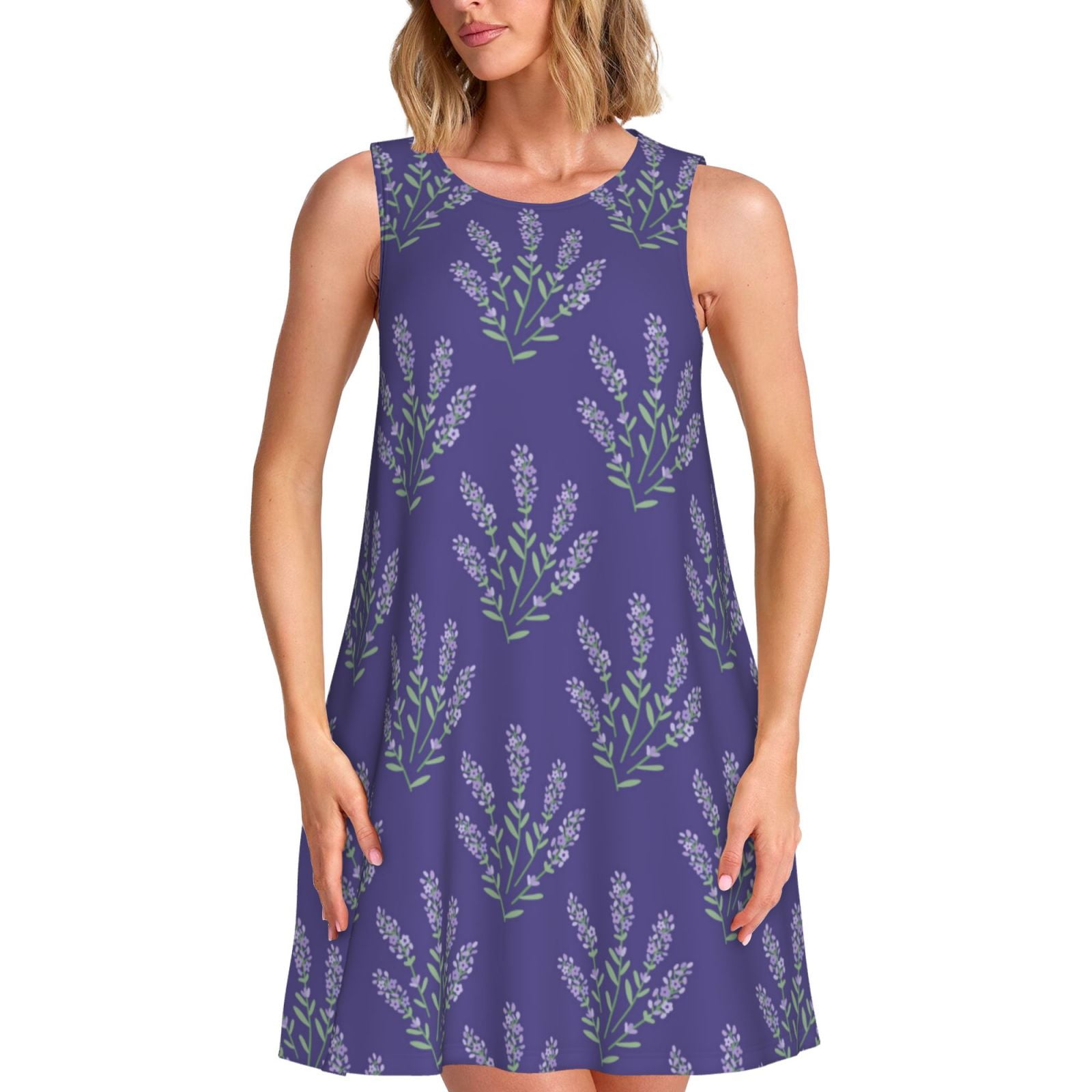 Spring Summer Dresses for Women 2025 - Lavender Flowers(I) Beach ...